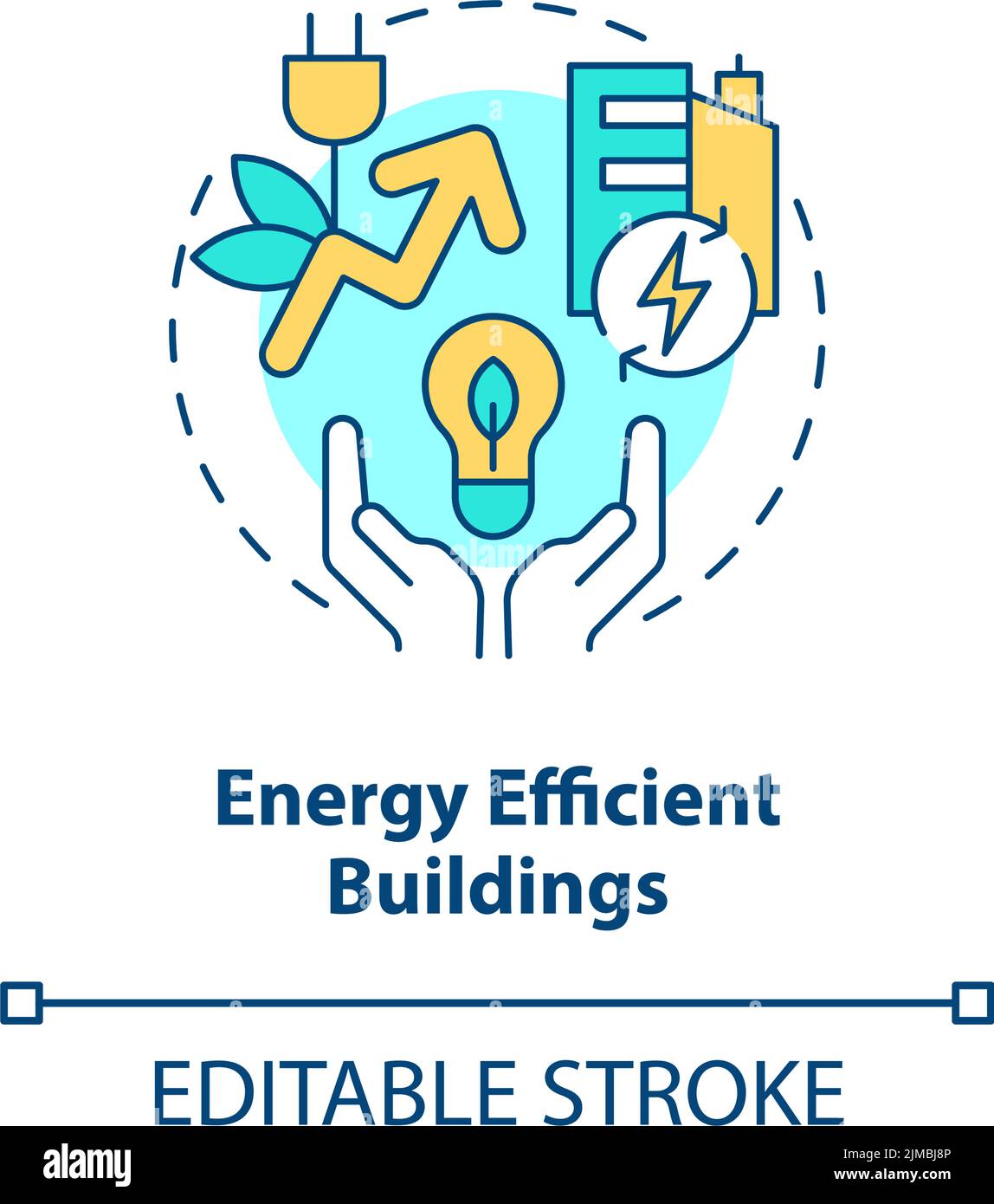 Sustainable energy efficient building efficiency concept Cut Out Stock ...