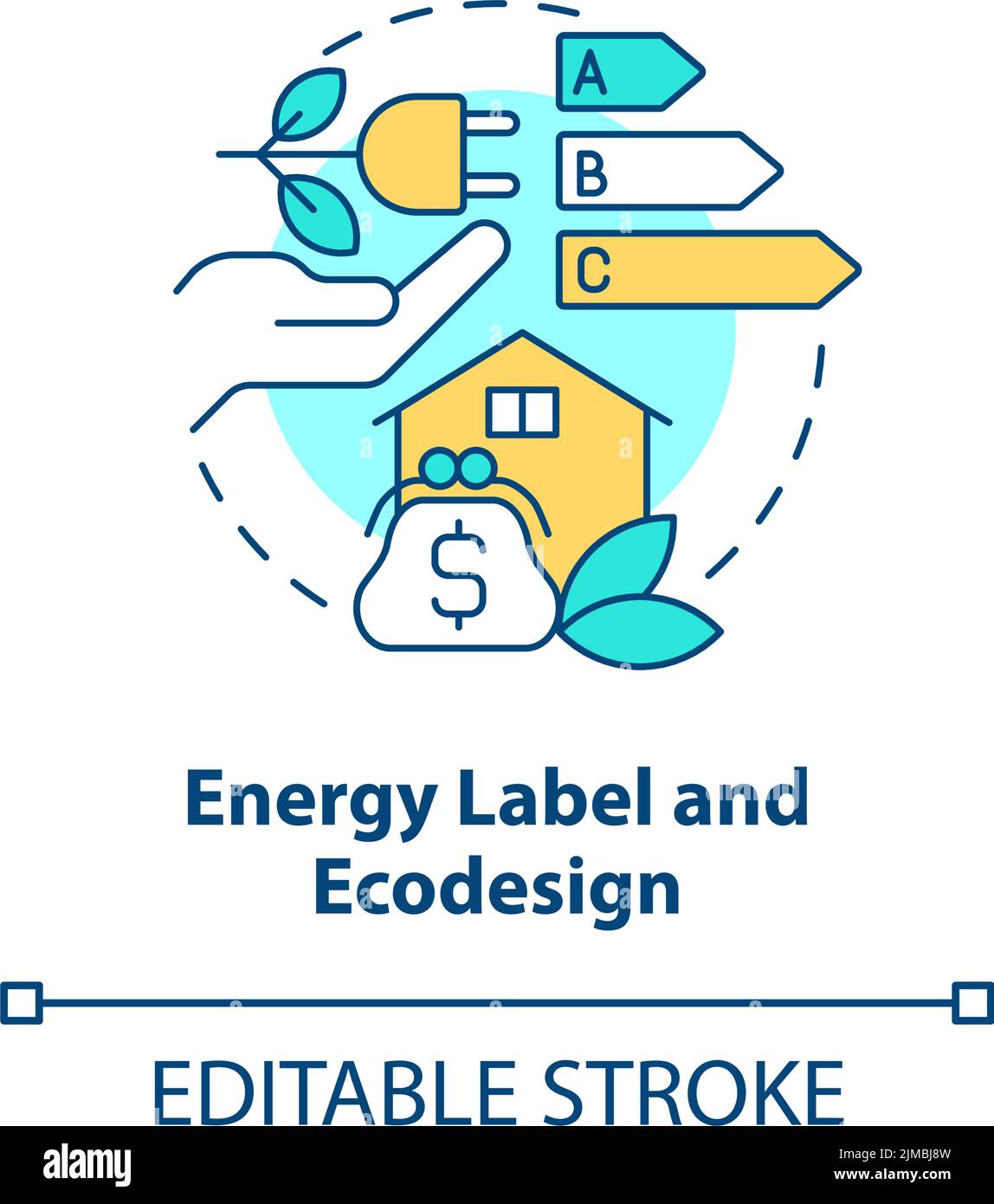 Energy label and ecodesign concept icon Stock Vector Image & Art - Alamy