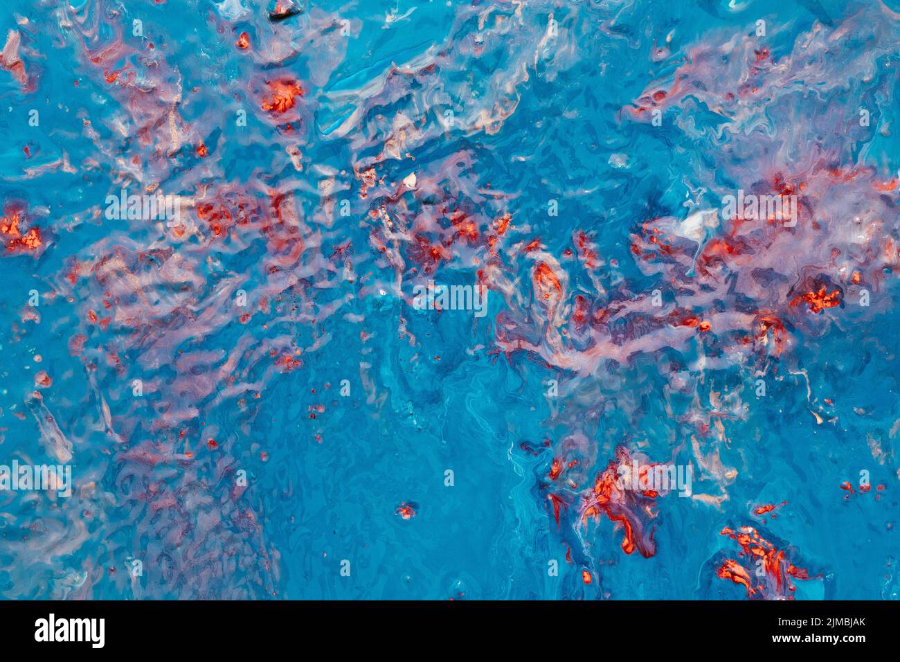 abstract ocean coral reef blue paint background Stock Photo - Alamy