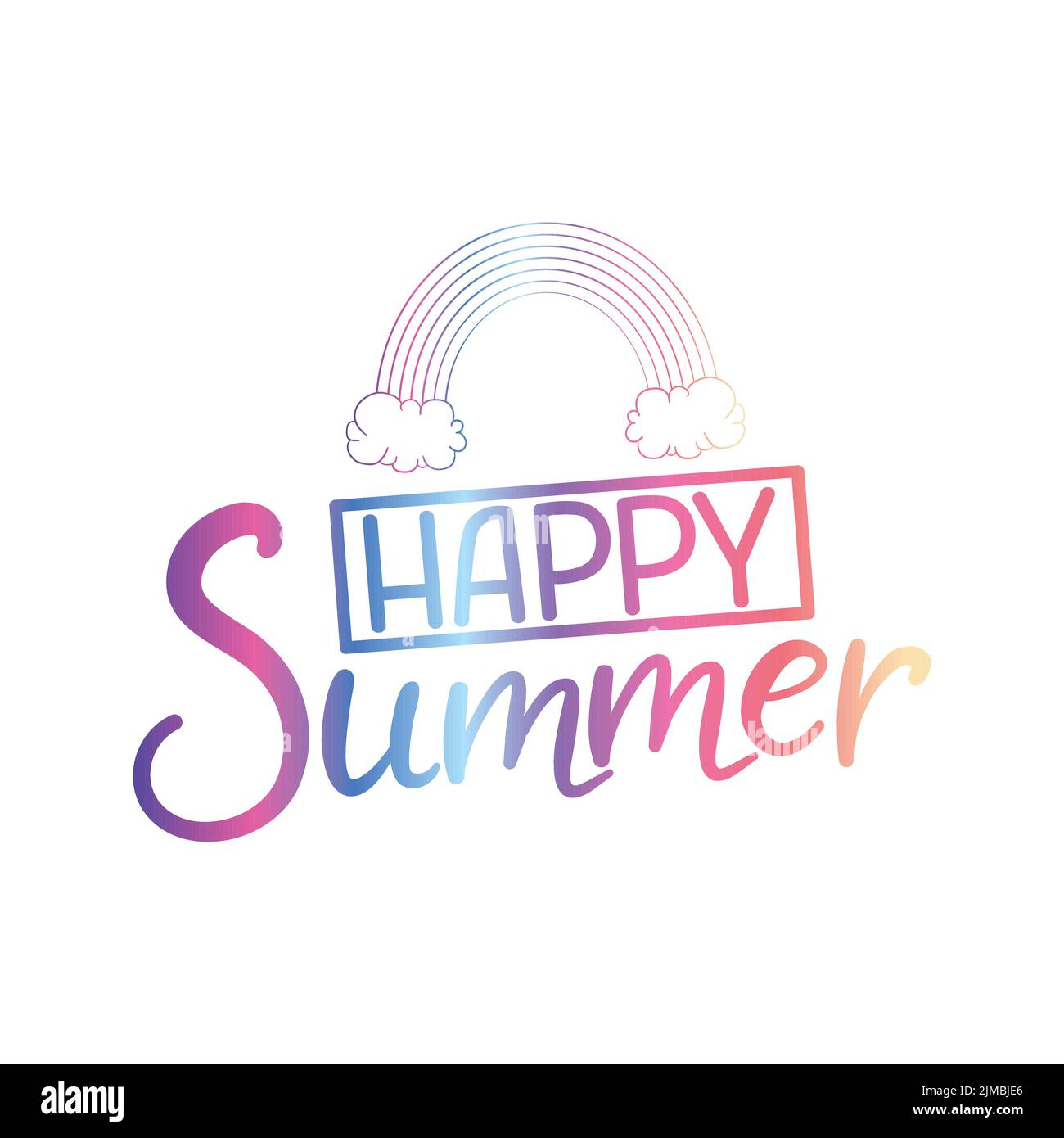 Brush lettering composition of Summer Vacation isolated on white ...