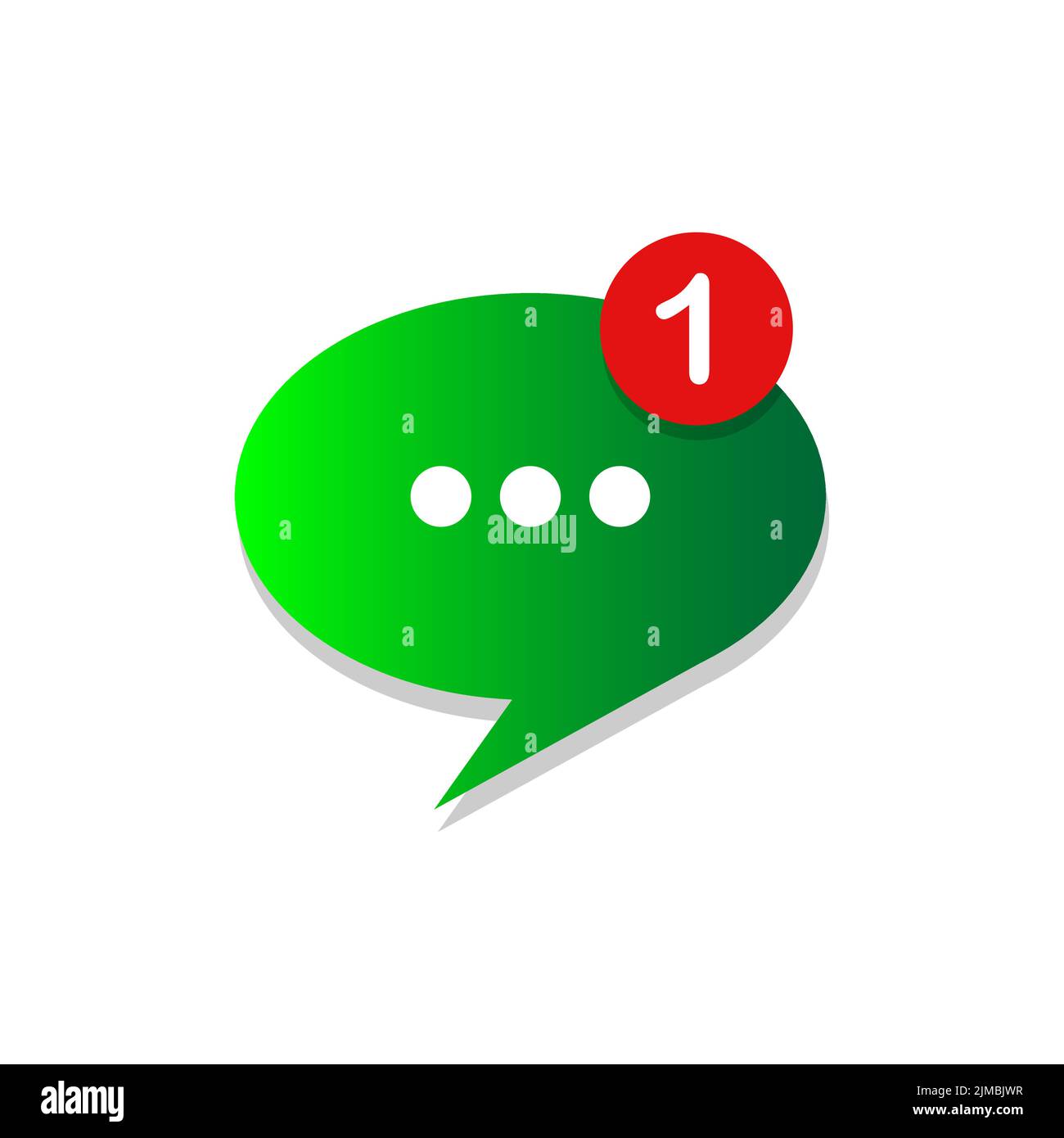 New message notification pop up concept illustration flat design vector. Simple, modern graphic ...