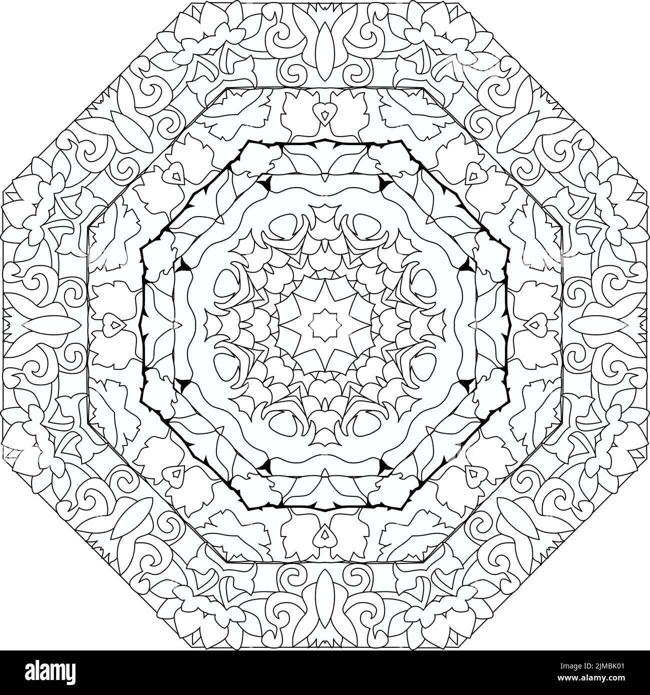 Vector Adult Coloring Book Textures. Hand-painted art design. Adult ...