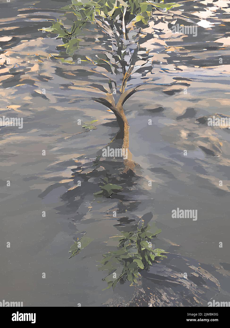 abstract tree at a river Stock Vector Image & Art - Alamy