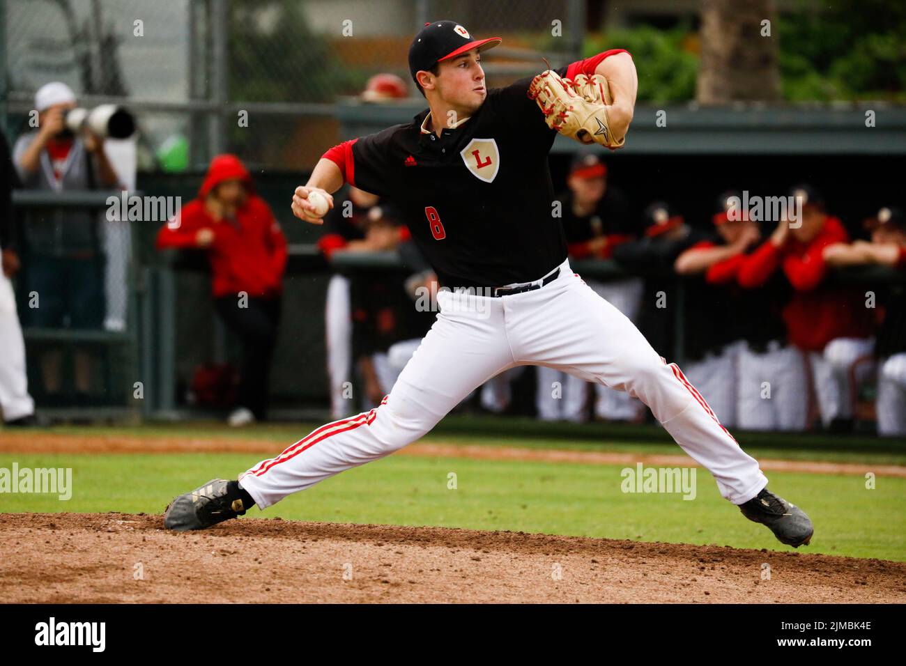 Los Angeles, CA, USA. 10th May, 2019. Orange Lutheran pitcher Max ...