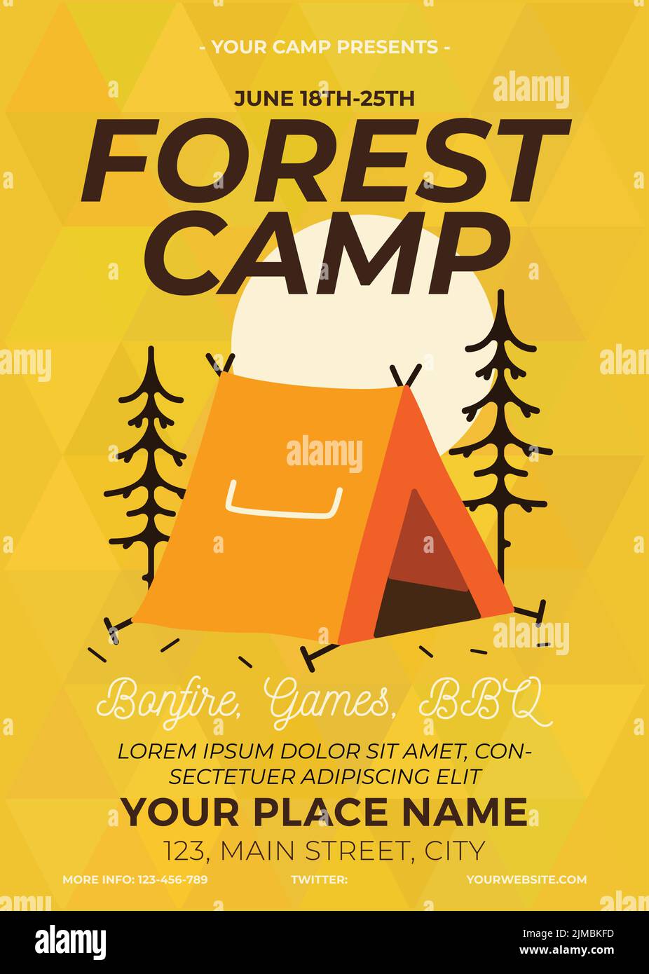Woodland campsite Stock Vector Images - Alamy