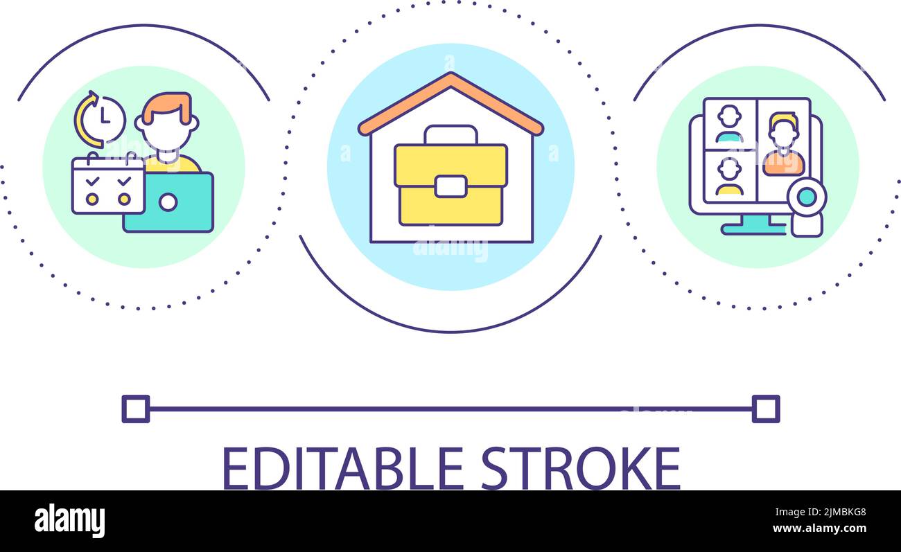 Remote workplace loop concept icon Stock Vector Image & Art - Alamy Remote workplace loop concept icon Stock Vector Image & Art - Alamy
