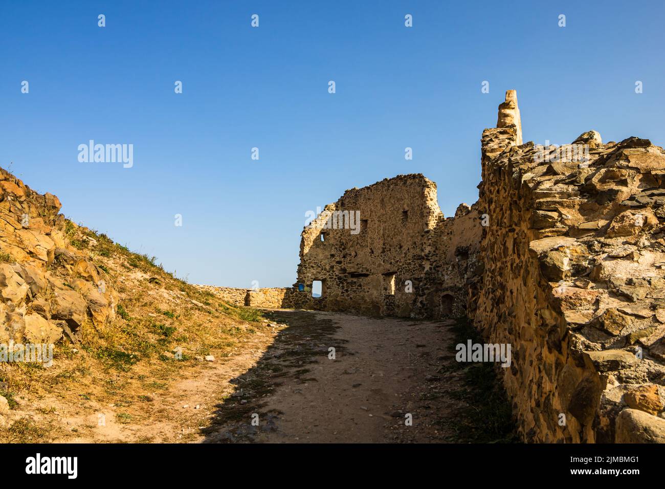 Famous Rupea fortress in Transylvania, Romania. Rupea Citadel (Cetatea ...