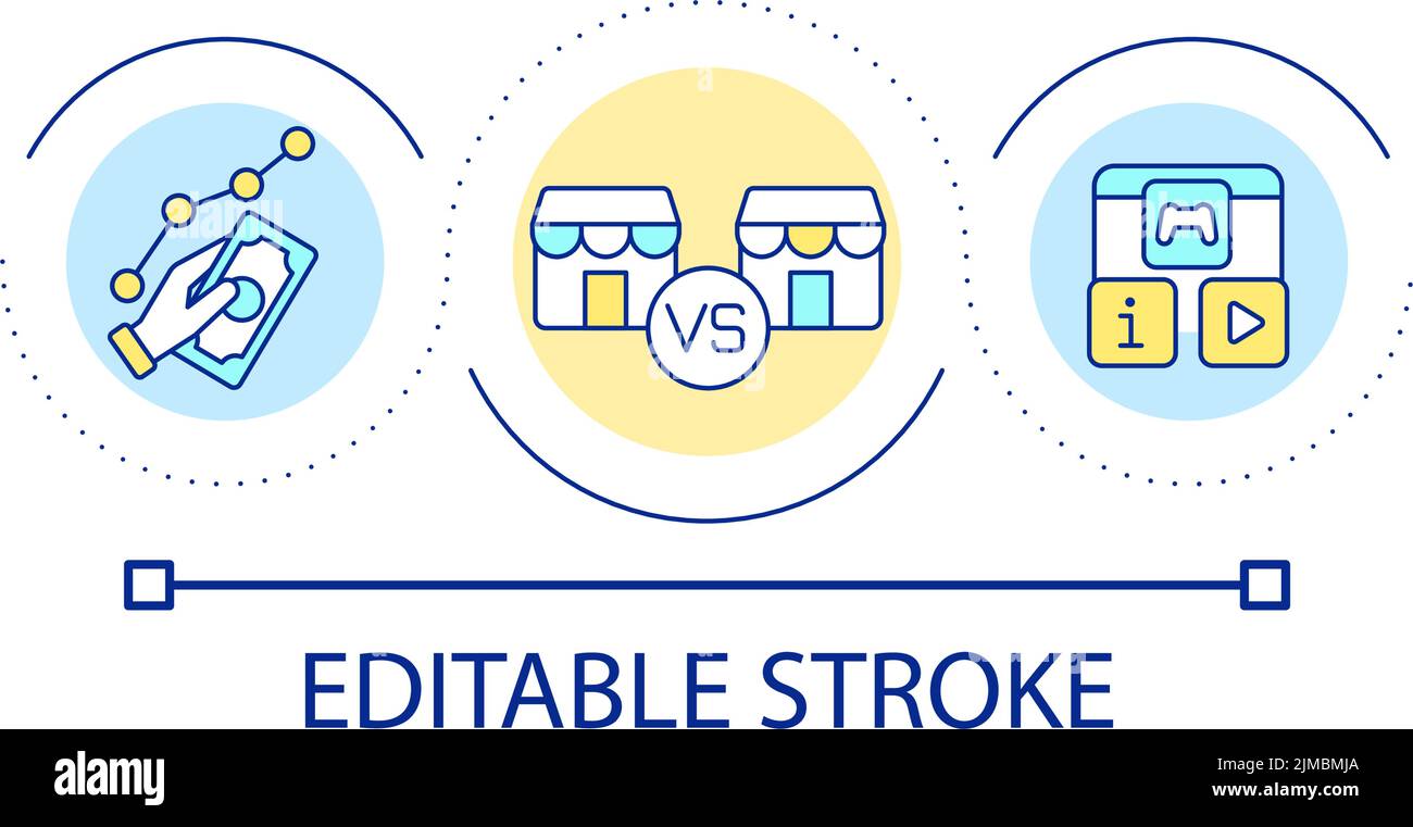 Market competitors loop concept icon Stock Vector Image & Art - Alamy