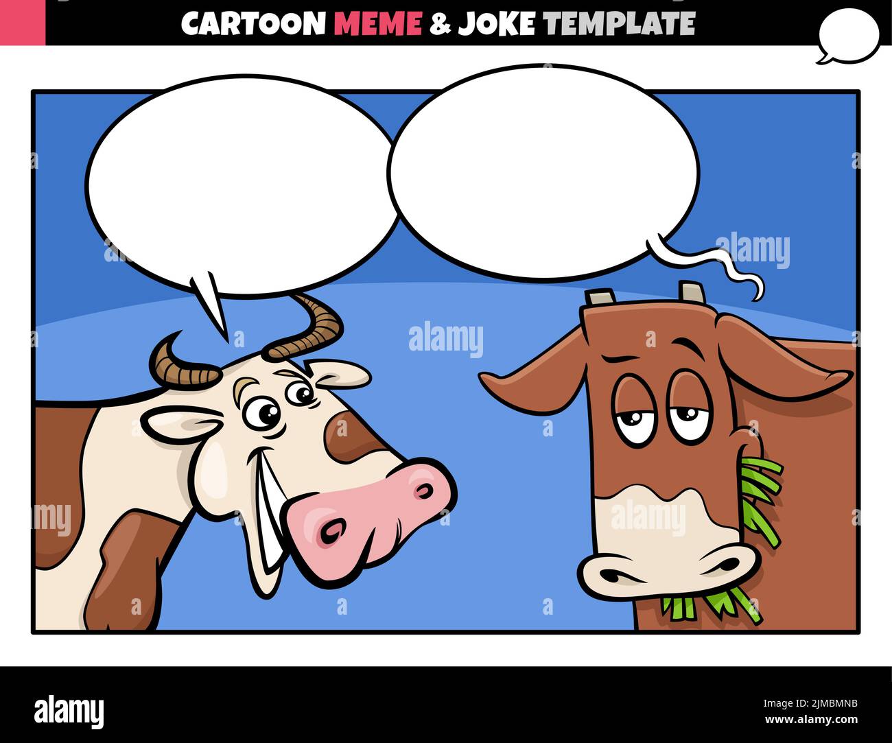 Two funny cows Stock Vector Images - Alamy