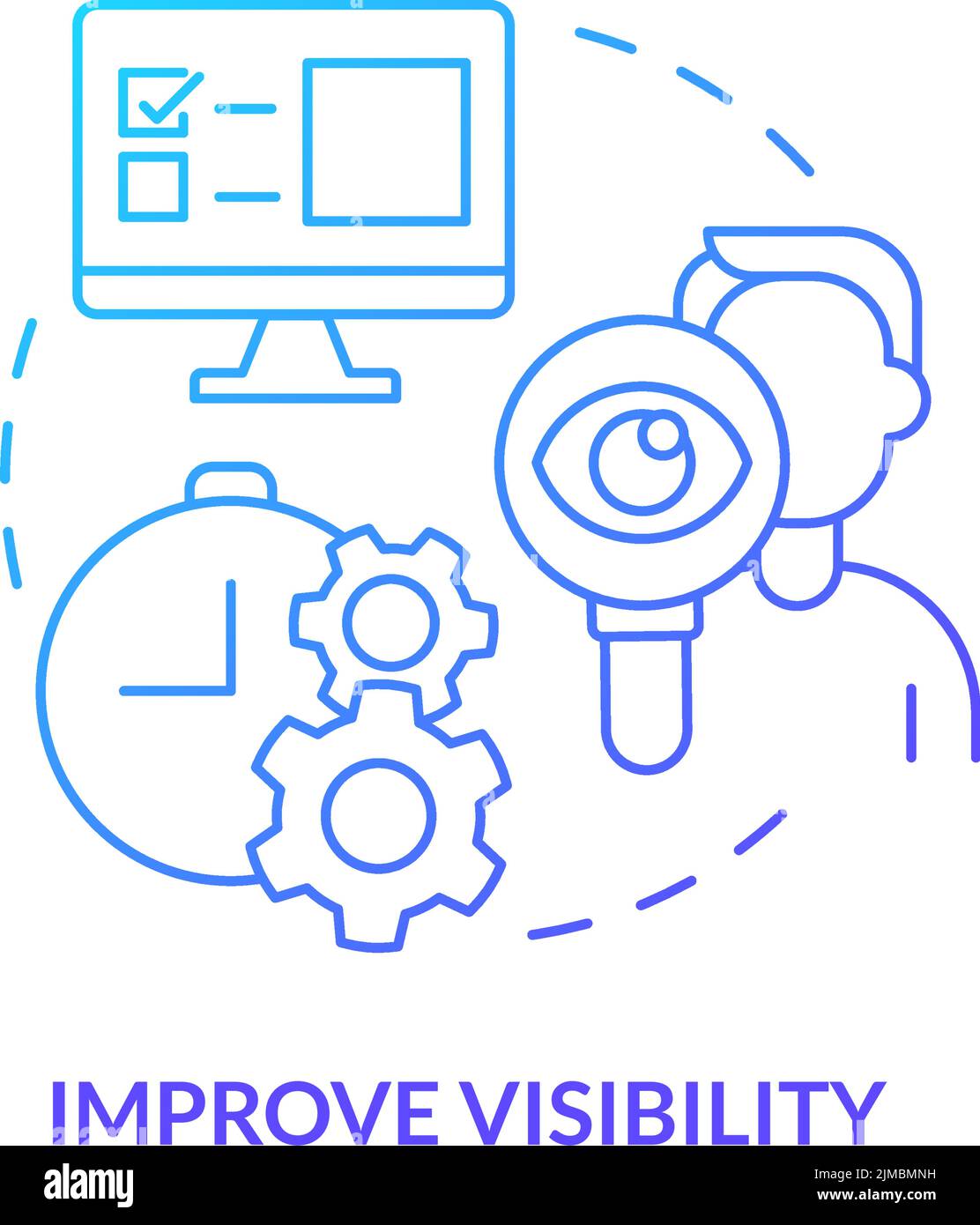 Improve visibility blue gradient concept icon Stock Vector Image & Art ... Improve visibility blue gradient concept icon Stock Vector Image & Art ...
