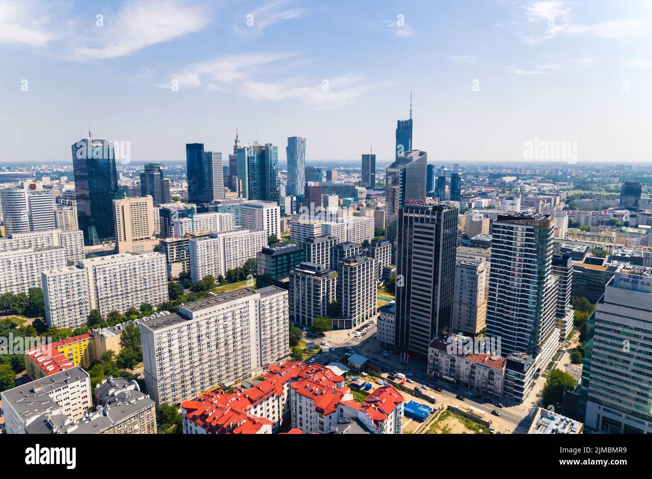 7.22.2022 Warsaw, Poland. Different architecture in the downtown of ...