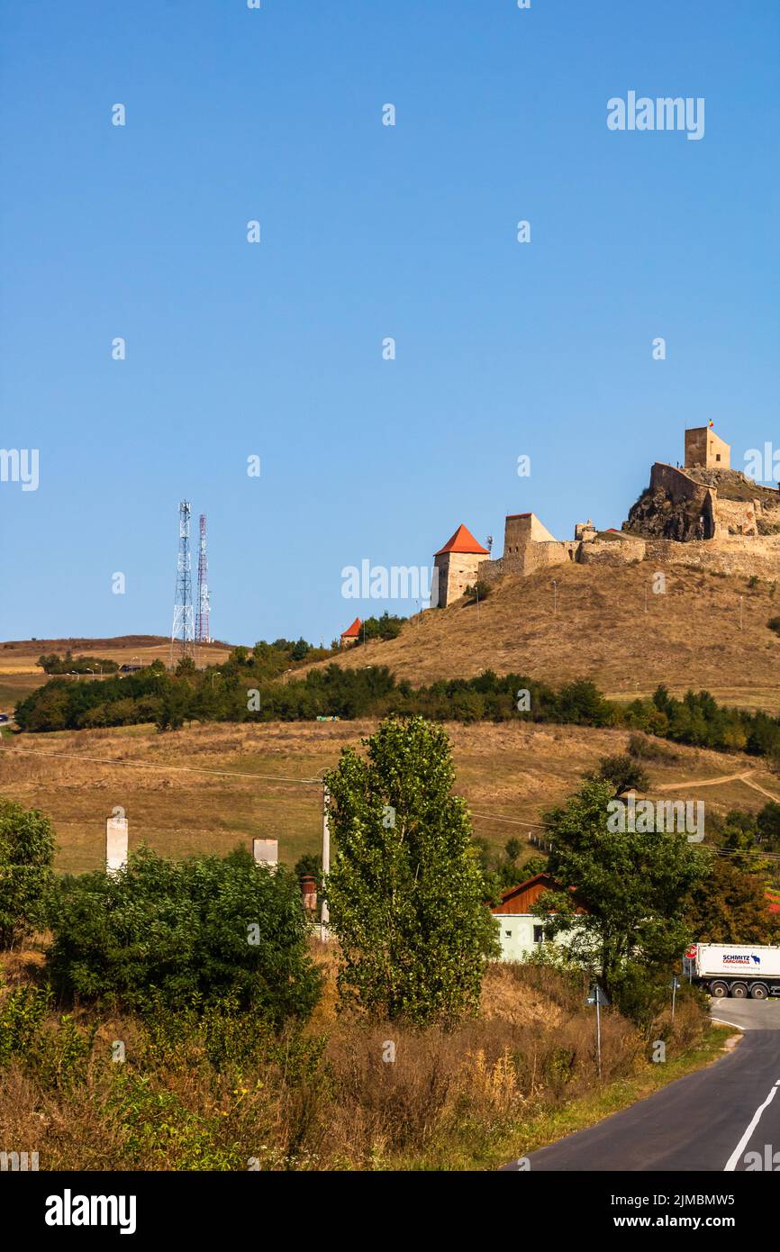 Famous Rupea fortress in Transylvania, Romania. Rupea Citadel (Cetatea ...