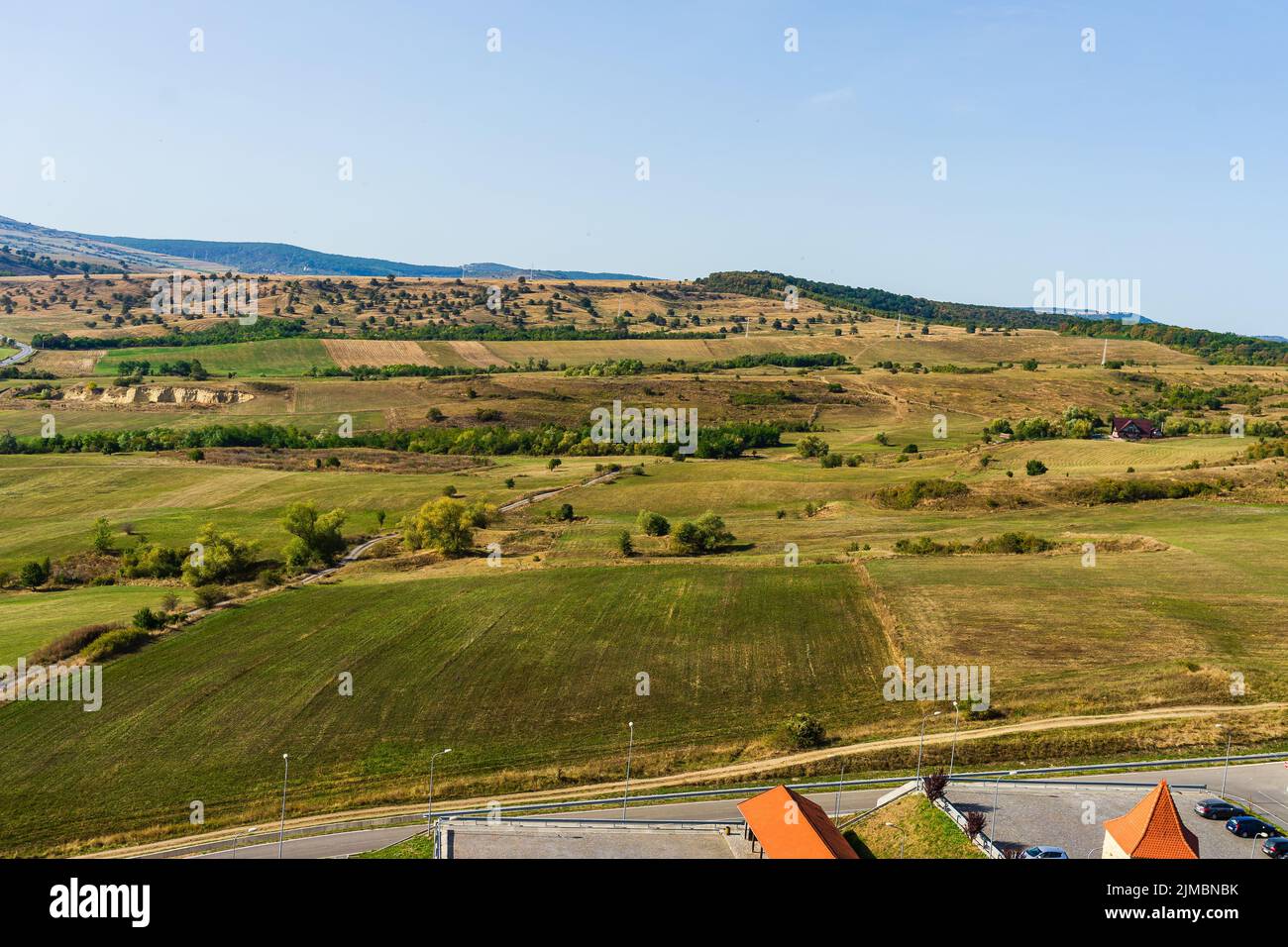 View from Rupea fortress in Transylvania, Romania. Rupea Citadel ...