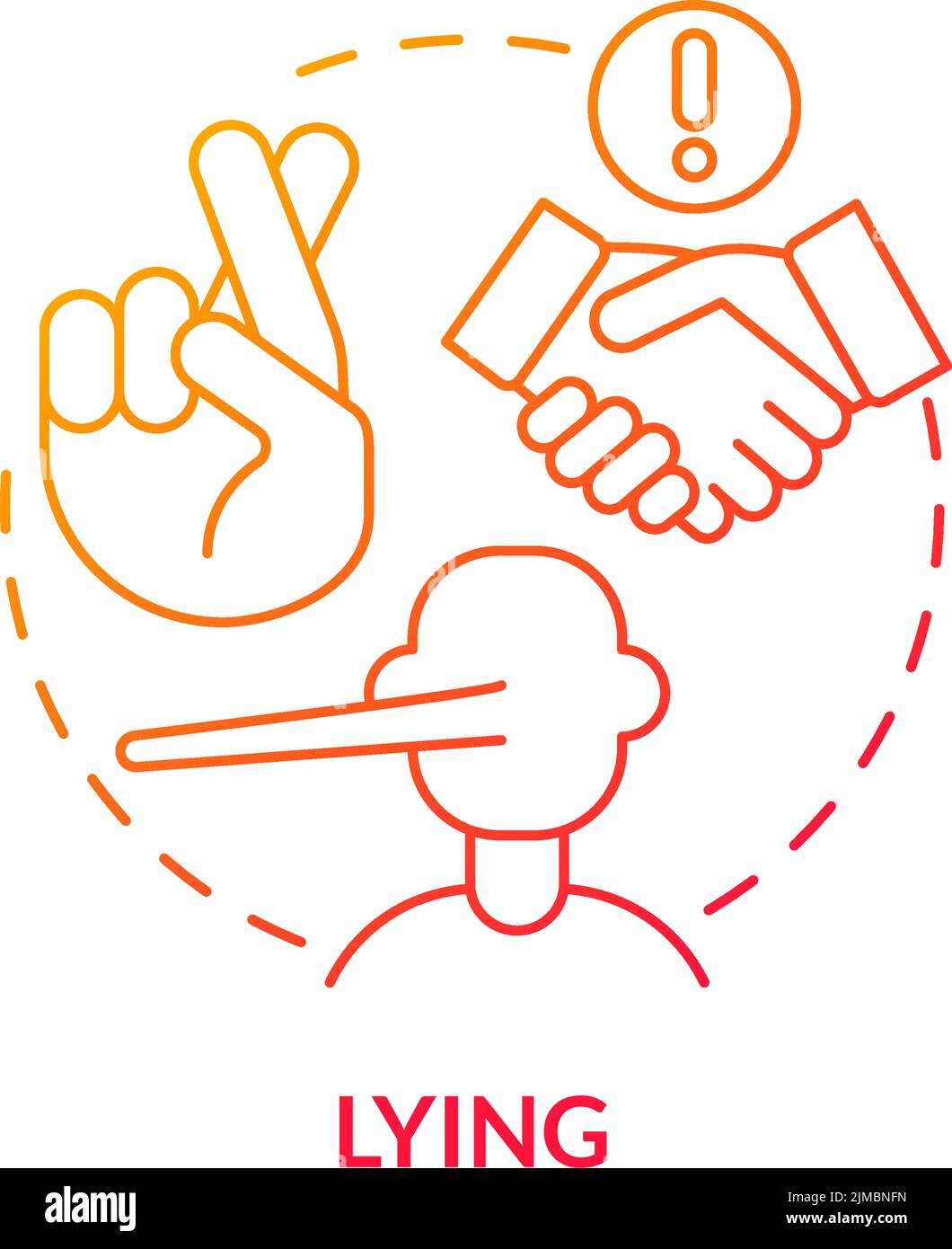 Lying red gradient concept icon Stock Vector Image & Art - Alamy