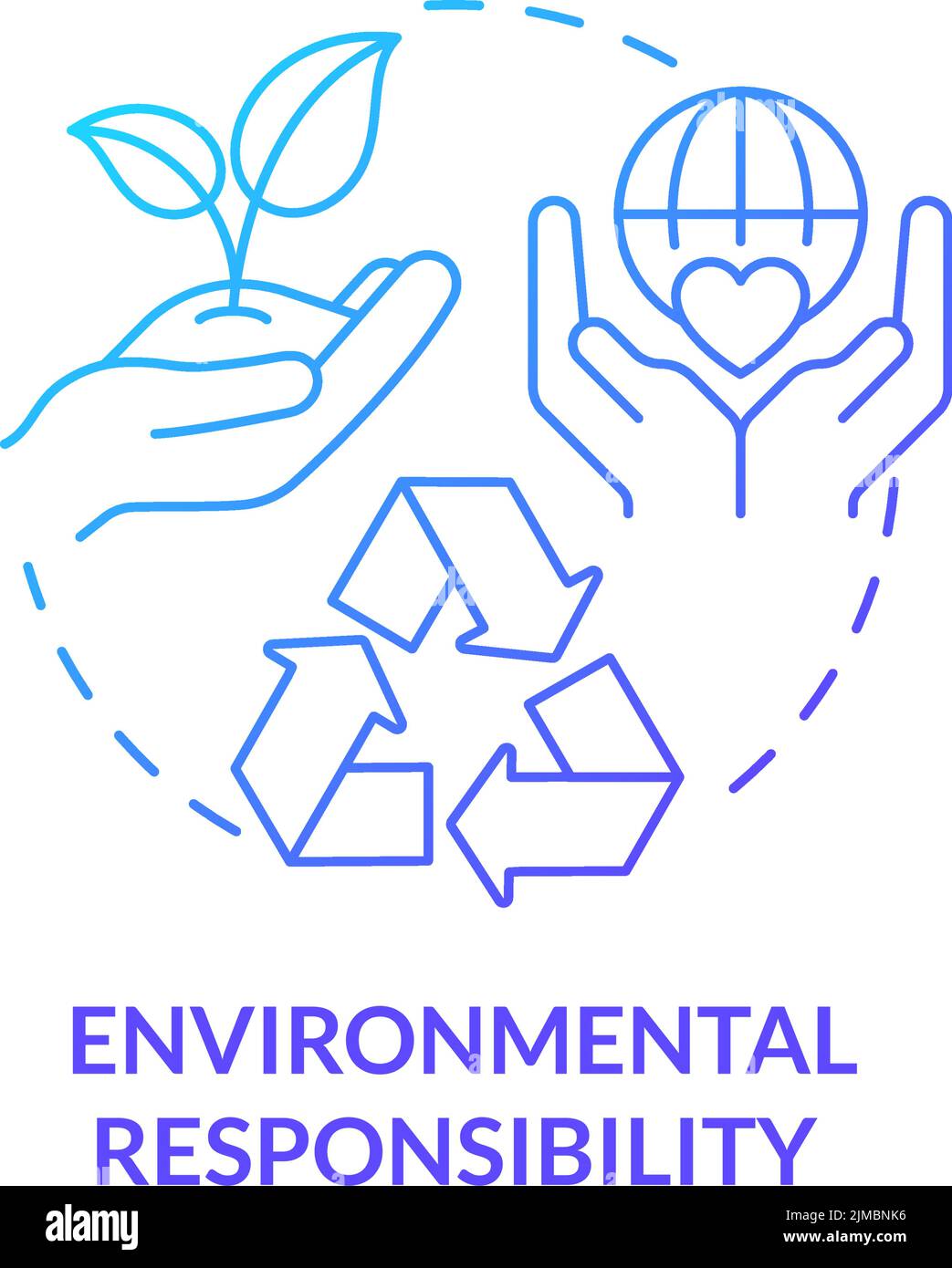 Environmental responsibility blue gradient concept icon Stock Vector ... Environmental responsibility blue gradient concept icon Stock Vector ...