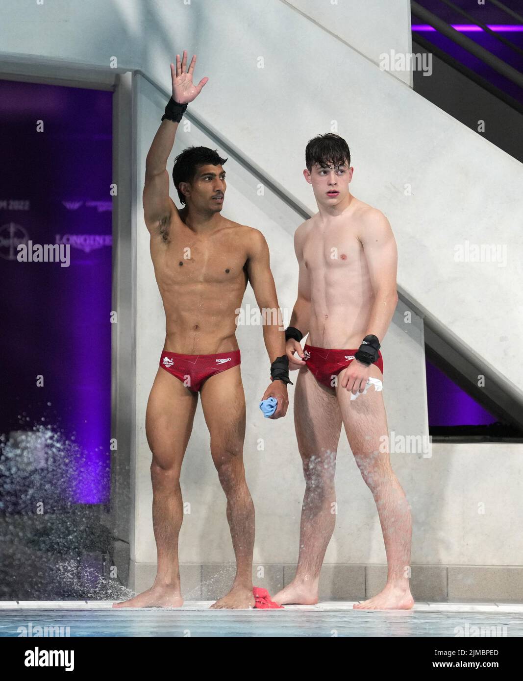 Englands Benjamin Cutmore And Kyle Kothari During Mens Synchronised