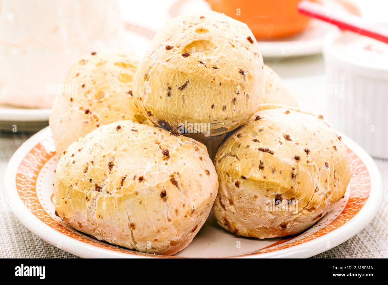 cheese bread biscuit, traditional brazilian bread made with fresh ...