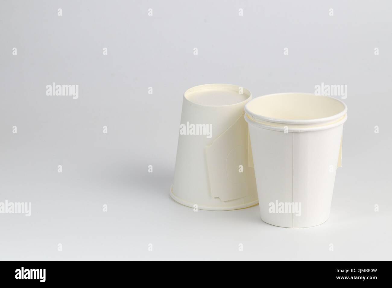 White Empty and Blank Disposable Paper or Cardboard utensil In ...