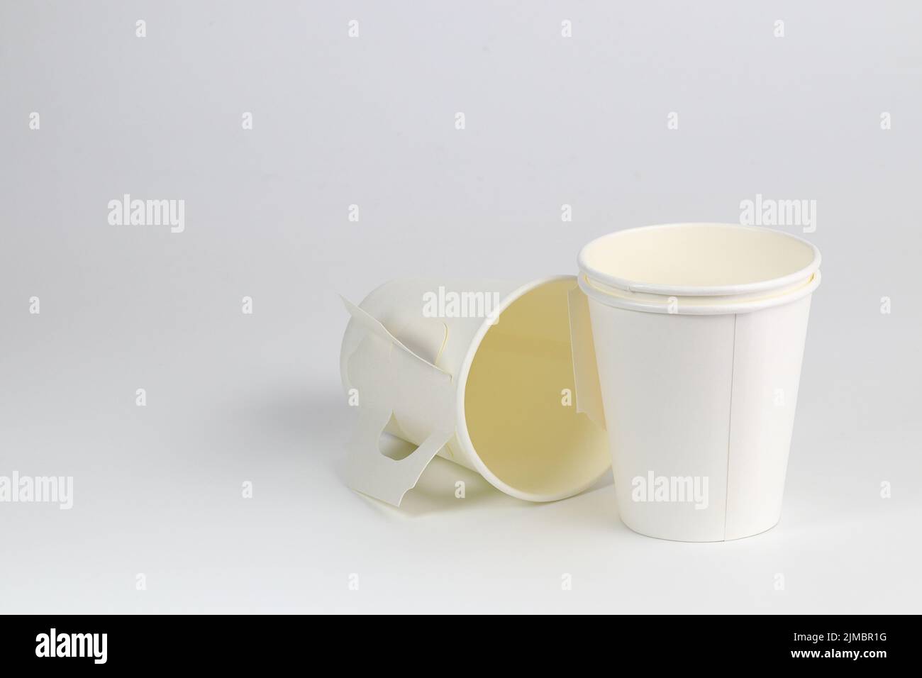 White Empty and Blank Disposable Paper or Cardboard utensil In ...