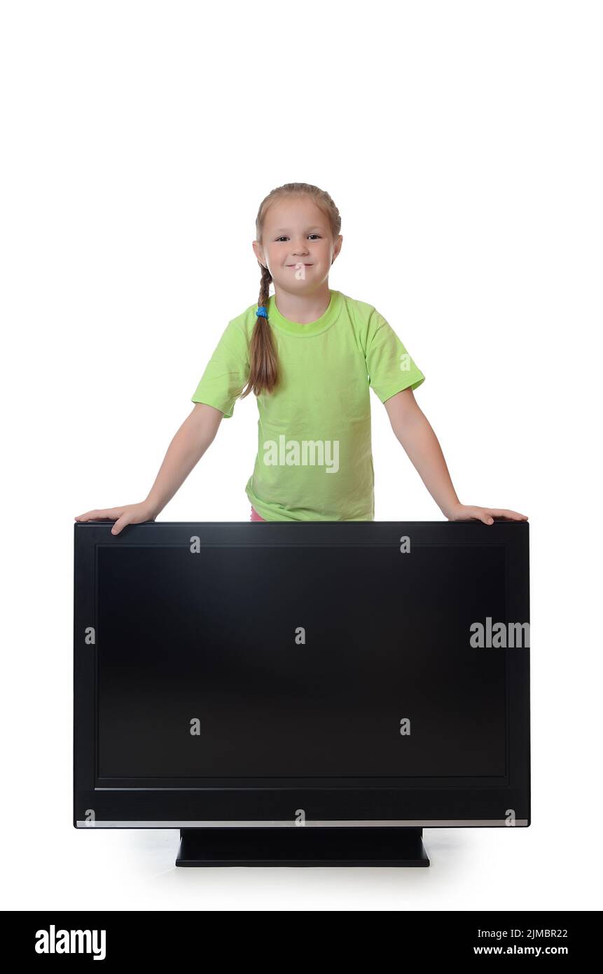 The girl at lsd tv isolated Stock Photo - Alamy