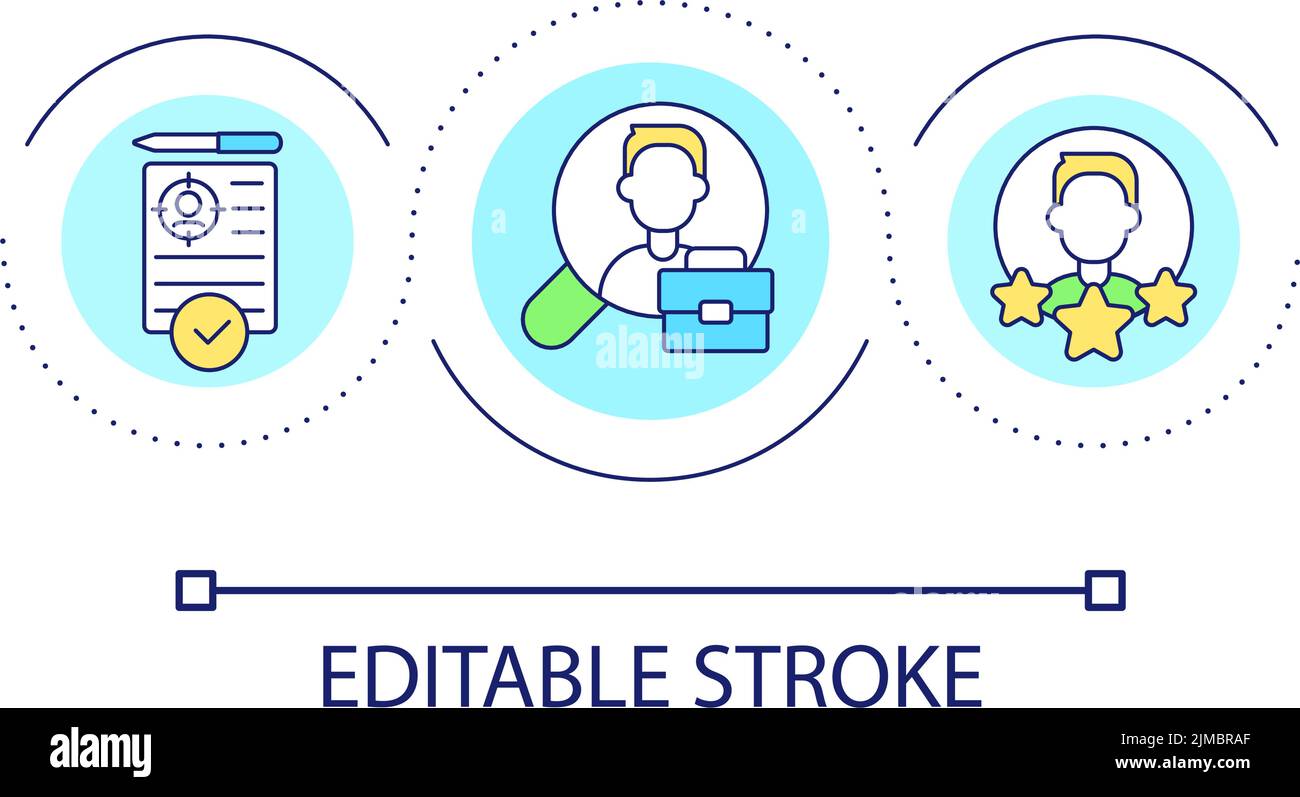 Choose best candidate loop concept icon Stock Vector Image & Art - Alamy