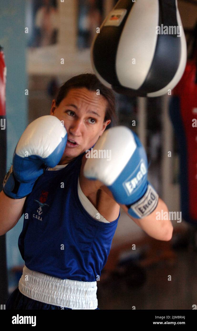 ROYAL NAVY BOXER LT. LUCY ABLE AT PORTSMOUTH NAVAL BASE PIC MIKE WALKER ...