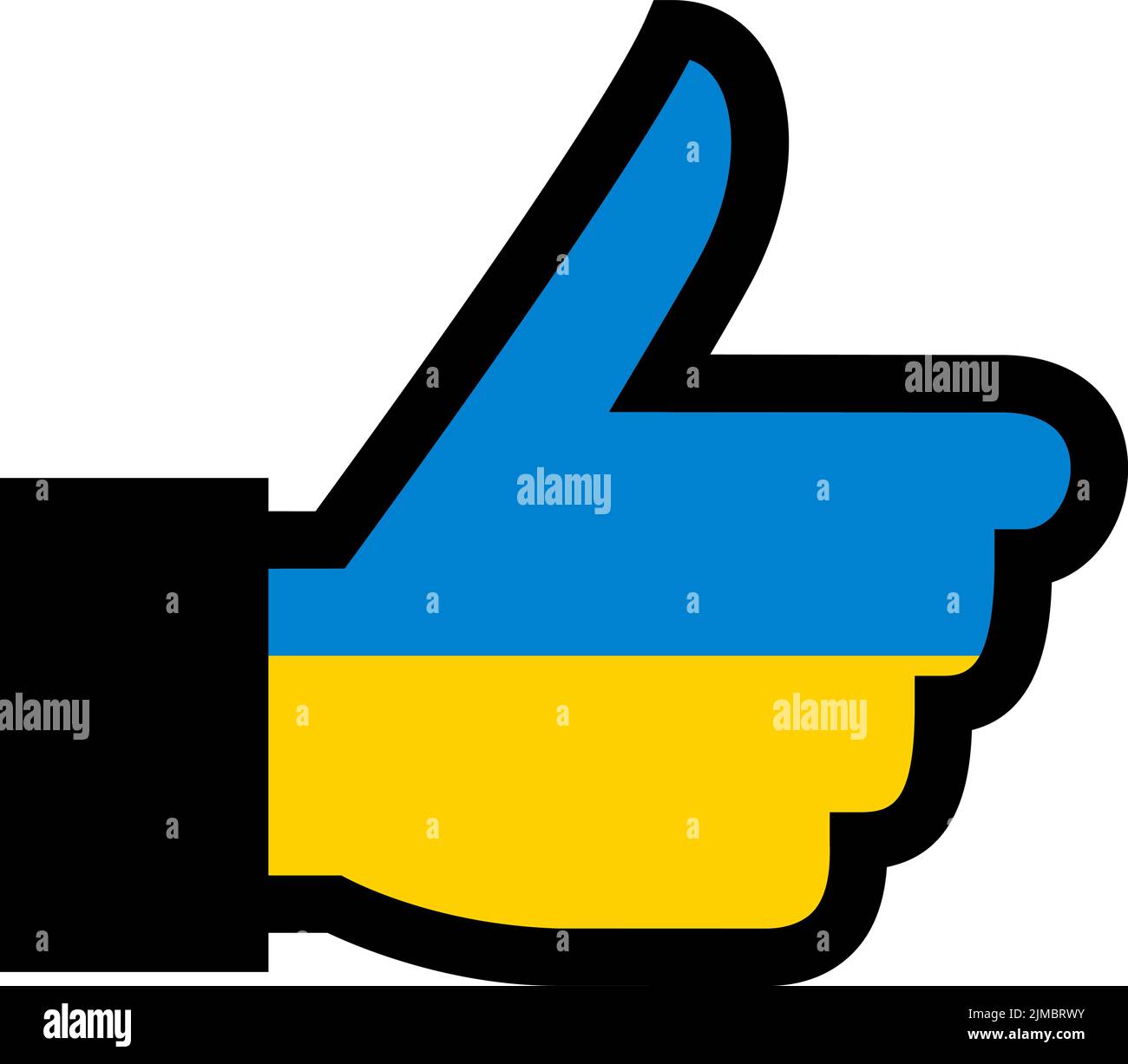 Flag of Ukraine, thumbs up icon Stock Vector Image & Art - Alamy