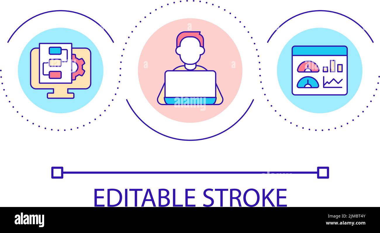 Business analytics expert loop concept icon Stock Vector Image & Art ...