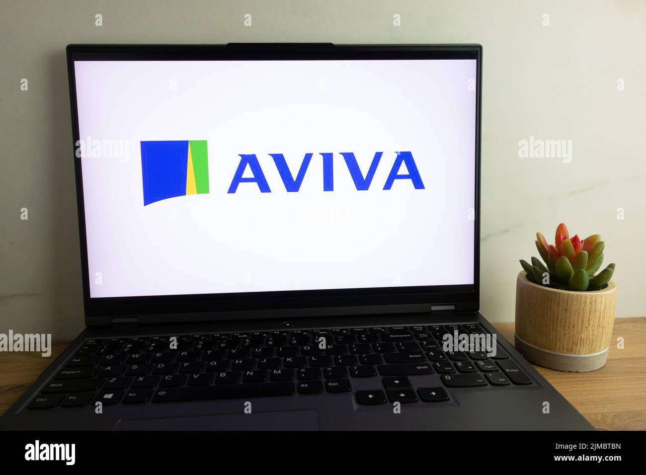 KONSKIE, POLAND - August 04, 2022: Aviva plc British multinational ...
