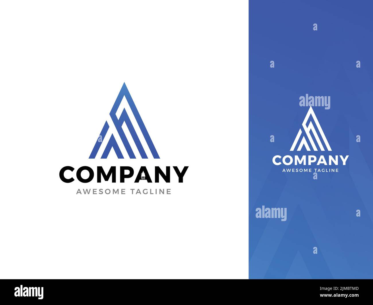 A creative business logo design in blue and white colors Stock Vector ...