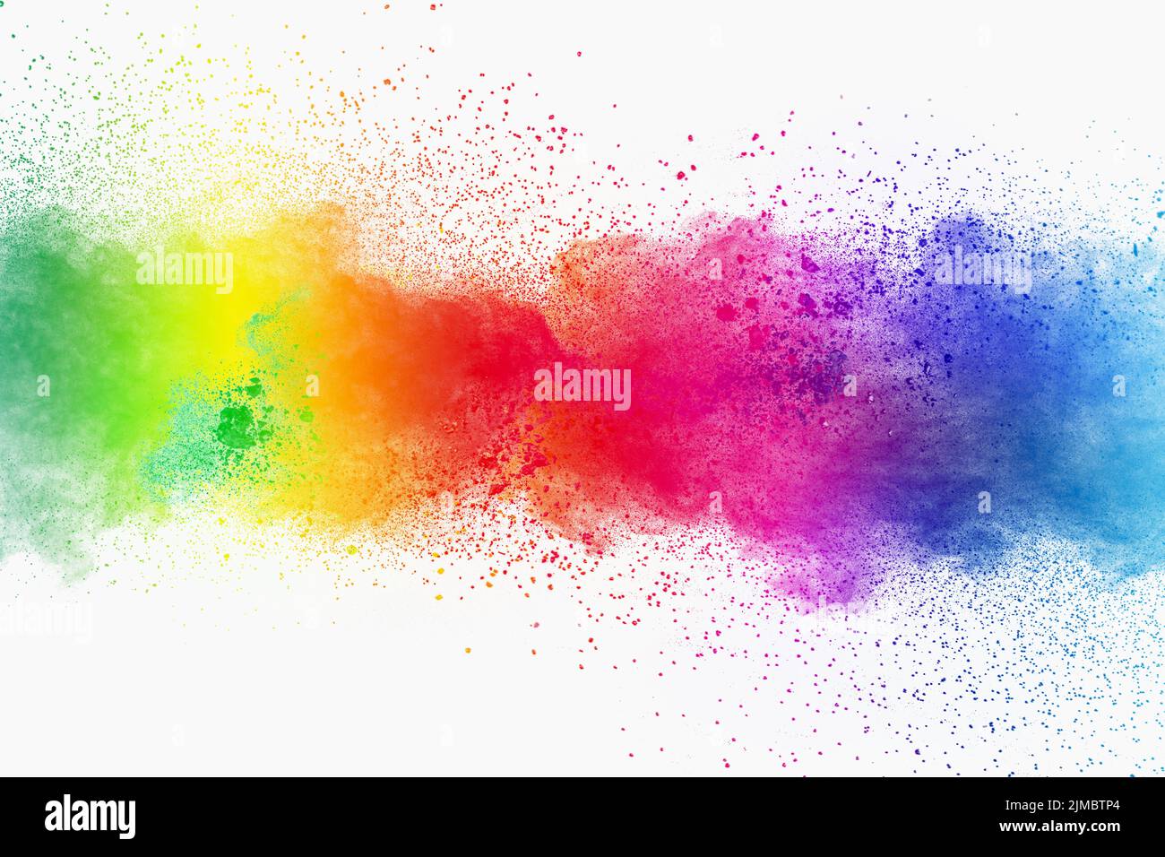 Set of variant color powder explosion on white background.Colorful dust ...