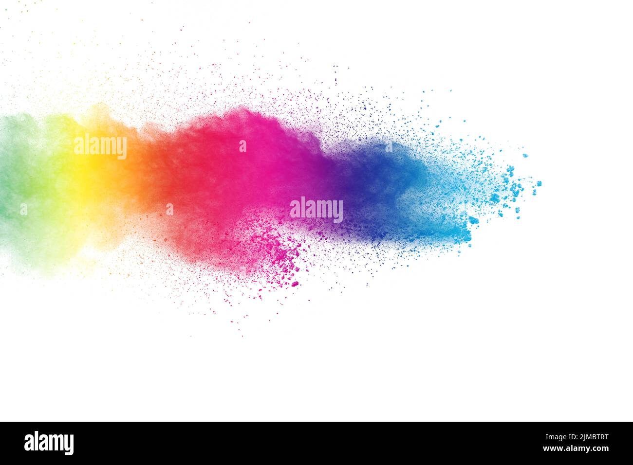 Colorful powder explosion on white background. Abstract pastel color ...