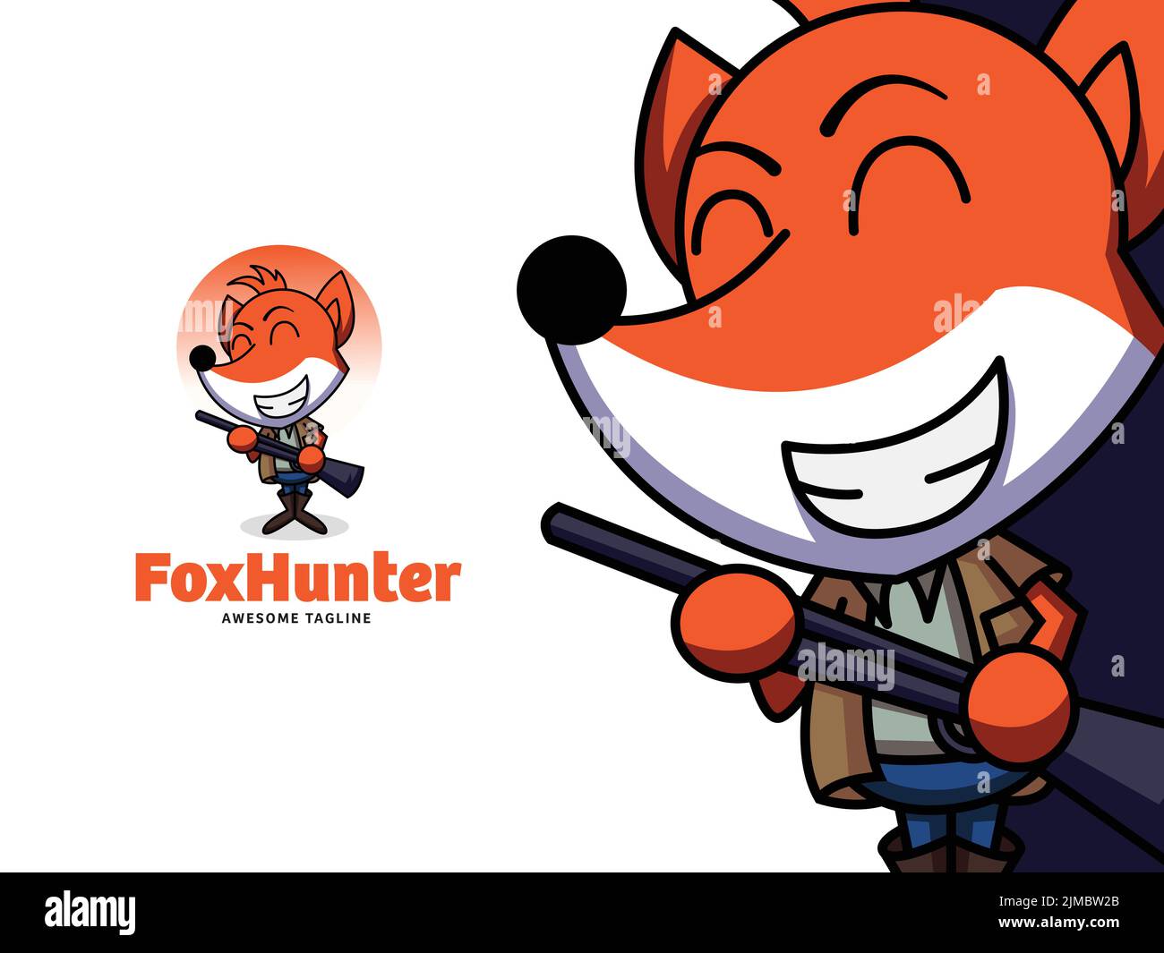 Gun logo design hi-res stock photography and images - Alamy