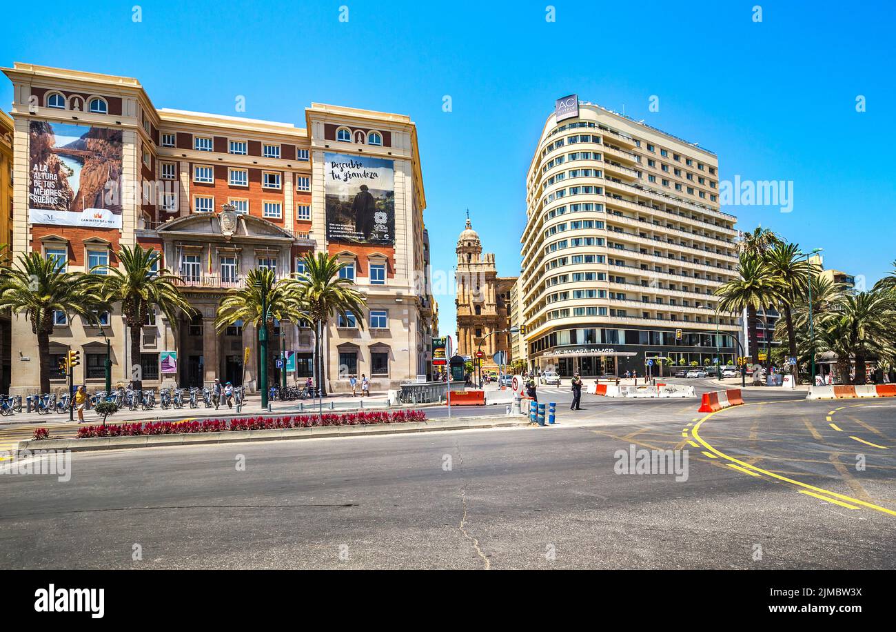 Malaga city centre, near the port Stock Photo - Alamy