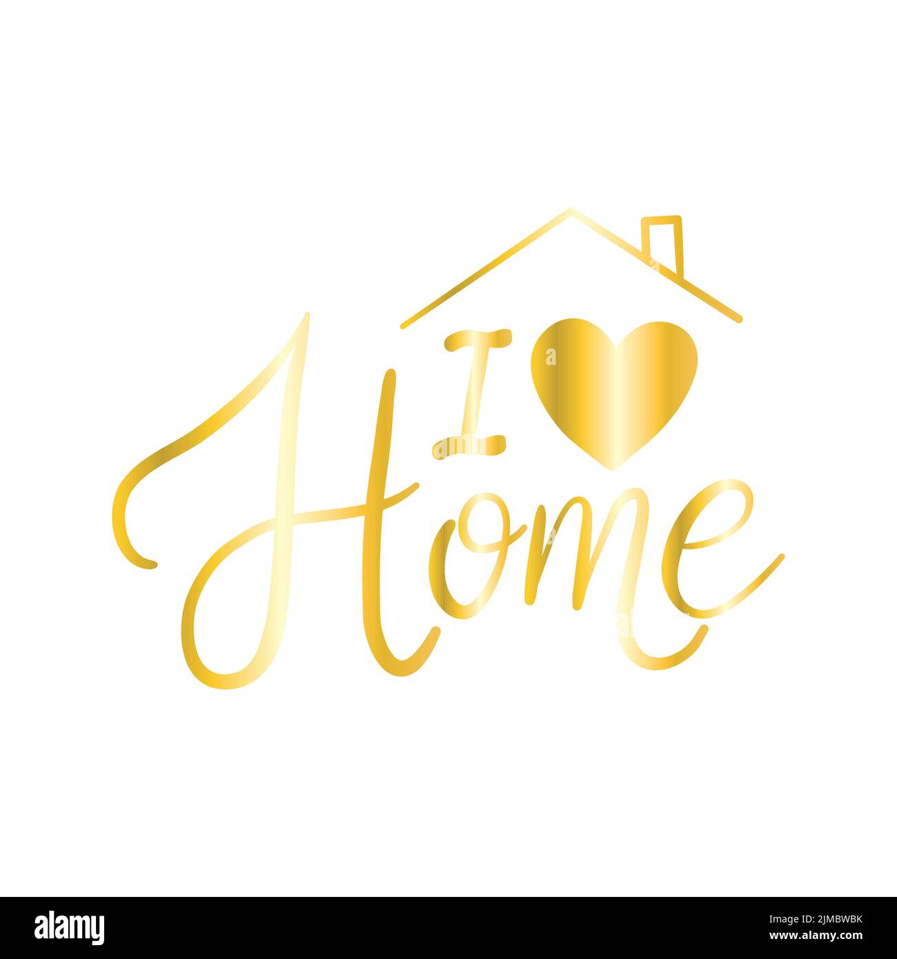 Vector Illustration. Handwritten Lettering of Love My Home. Template ...