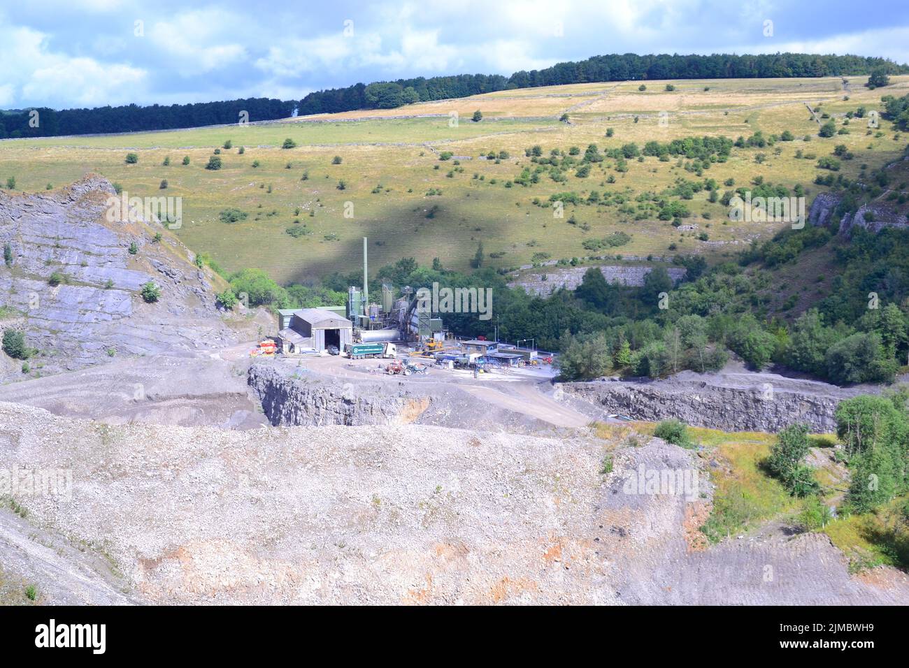 Overhead view of Topley Pike Quarry, a large limestone quarry at the ...