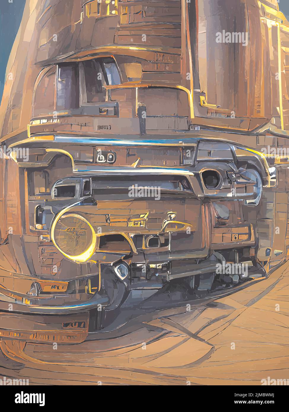 Rusty steam locomotive Stock Vector Images - Alamy