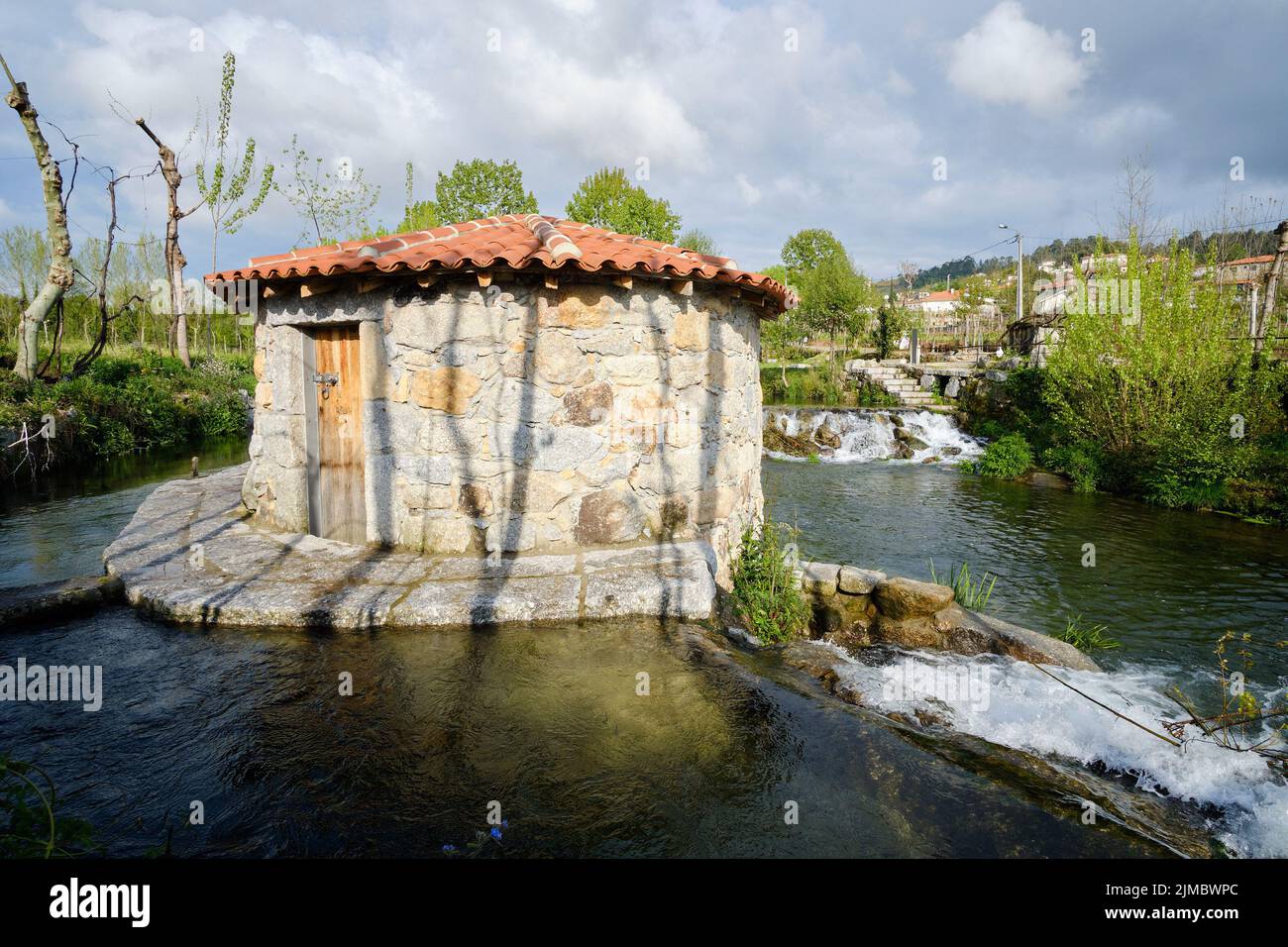 Watermill, Cepaes Fafe Stock Photo - Alamy