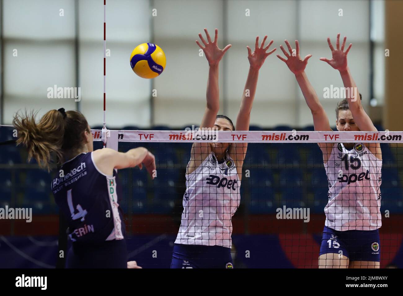 ISTANBUL, TURKEY - MARCH 13, 2022: Tutku Burcu Yuzgenc and Mina Popovic ...