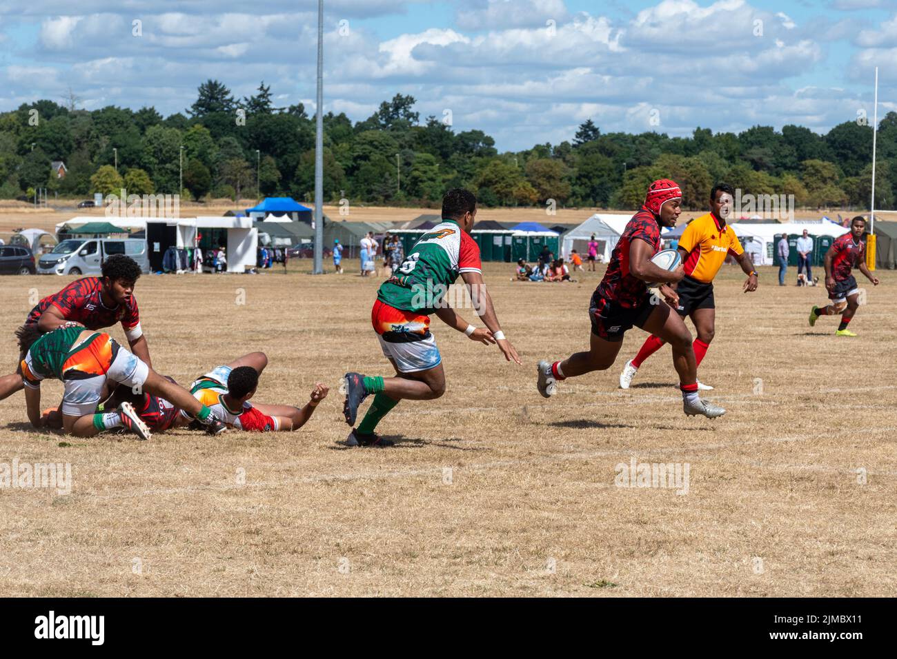 Rugby Sevens at Bula Festival in Aldershot, Hampshire, England, UK, 5th ...