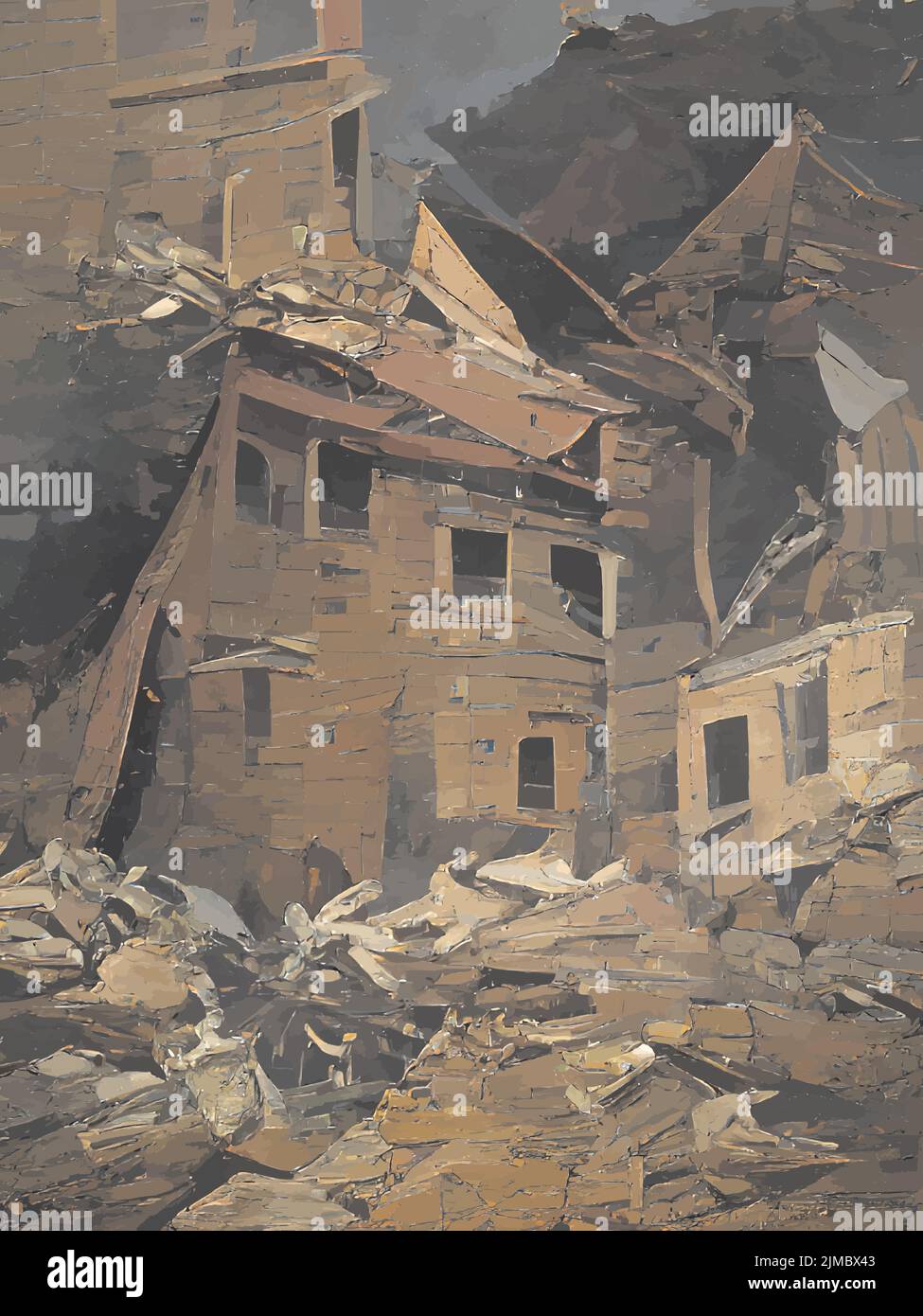 Destroyed village Stock Vector Images - Alamy