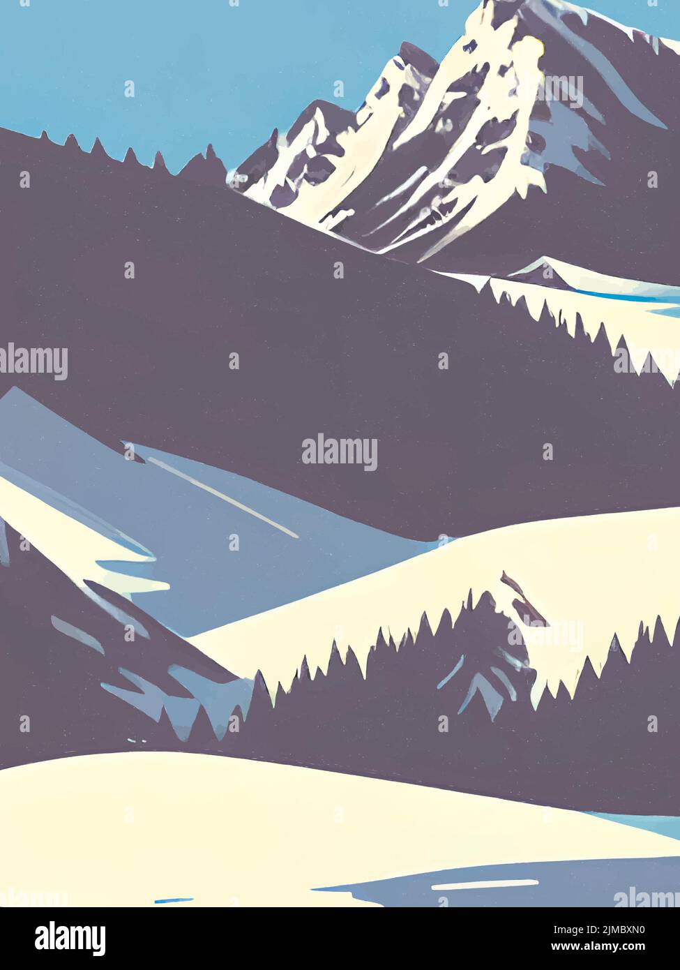 Cold lake in winter Stock Vector Images - Alamy