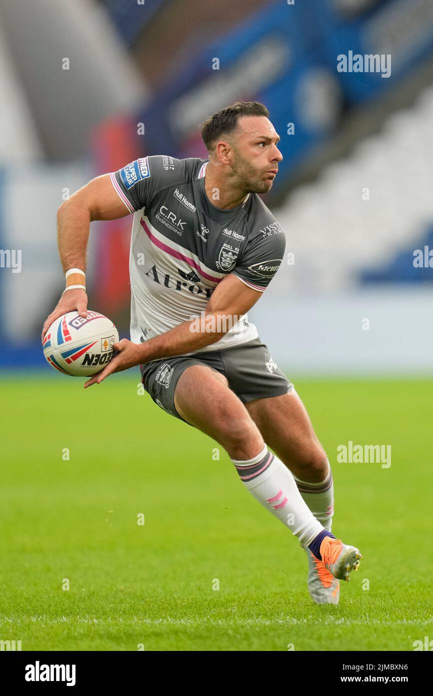 Huddersfield, UK. 05th Aug, 2022. Luke Gale #7 of Hull FC passes the ...