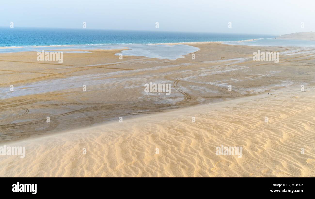 qatar adventurous place khor al udeid ,sea line beach Stock Photo - Alamy