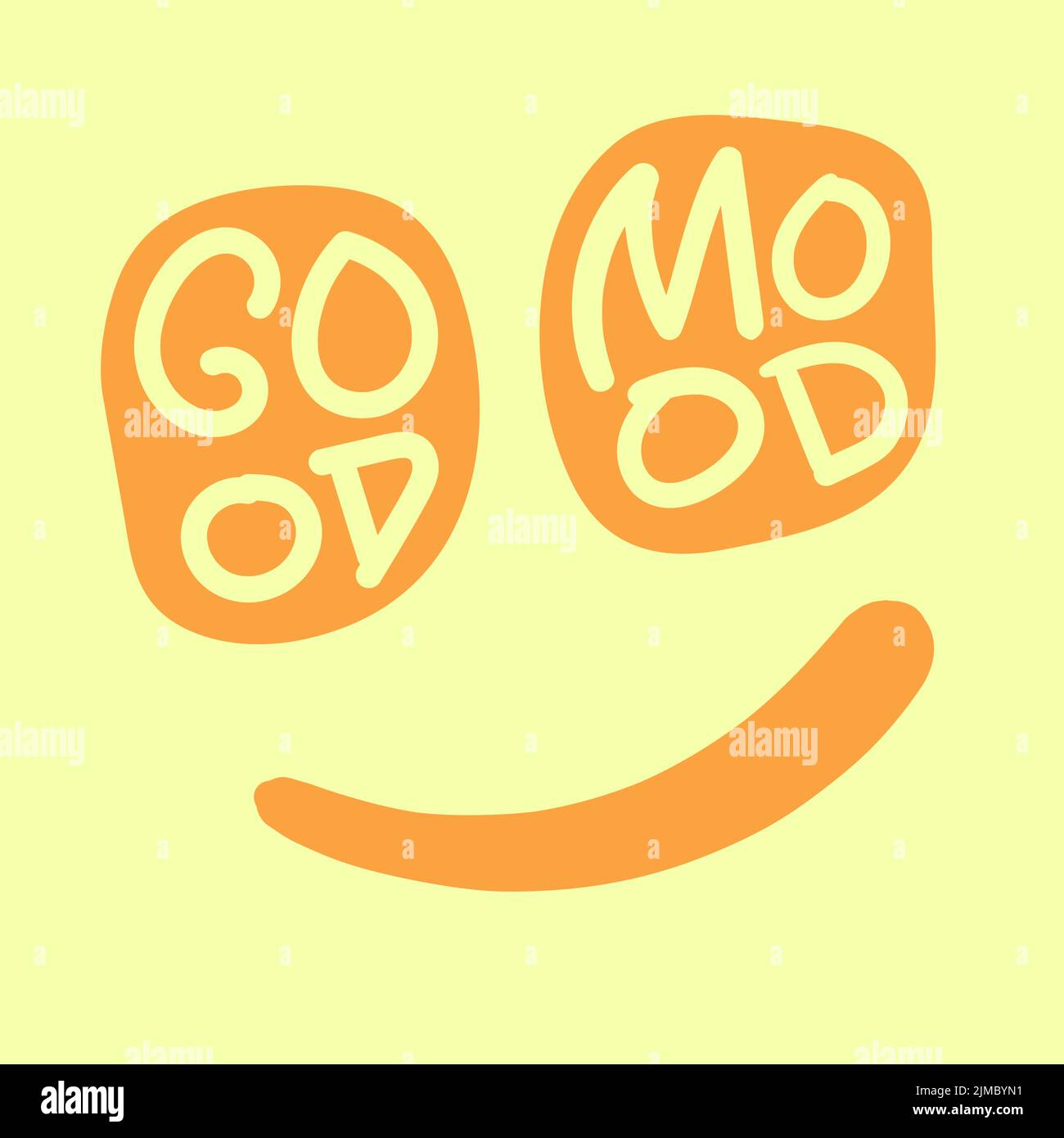 good mood typography emotion doodle style art vector Stock Vector Image ...