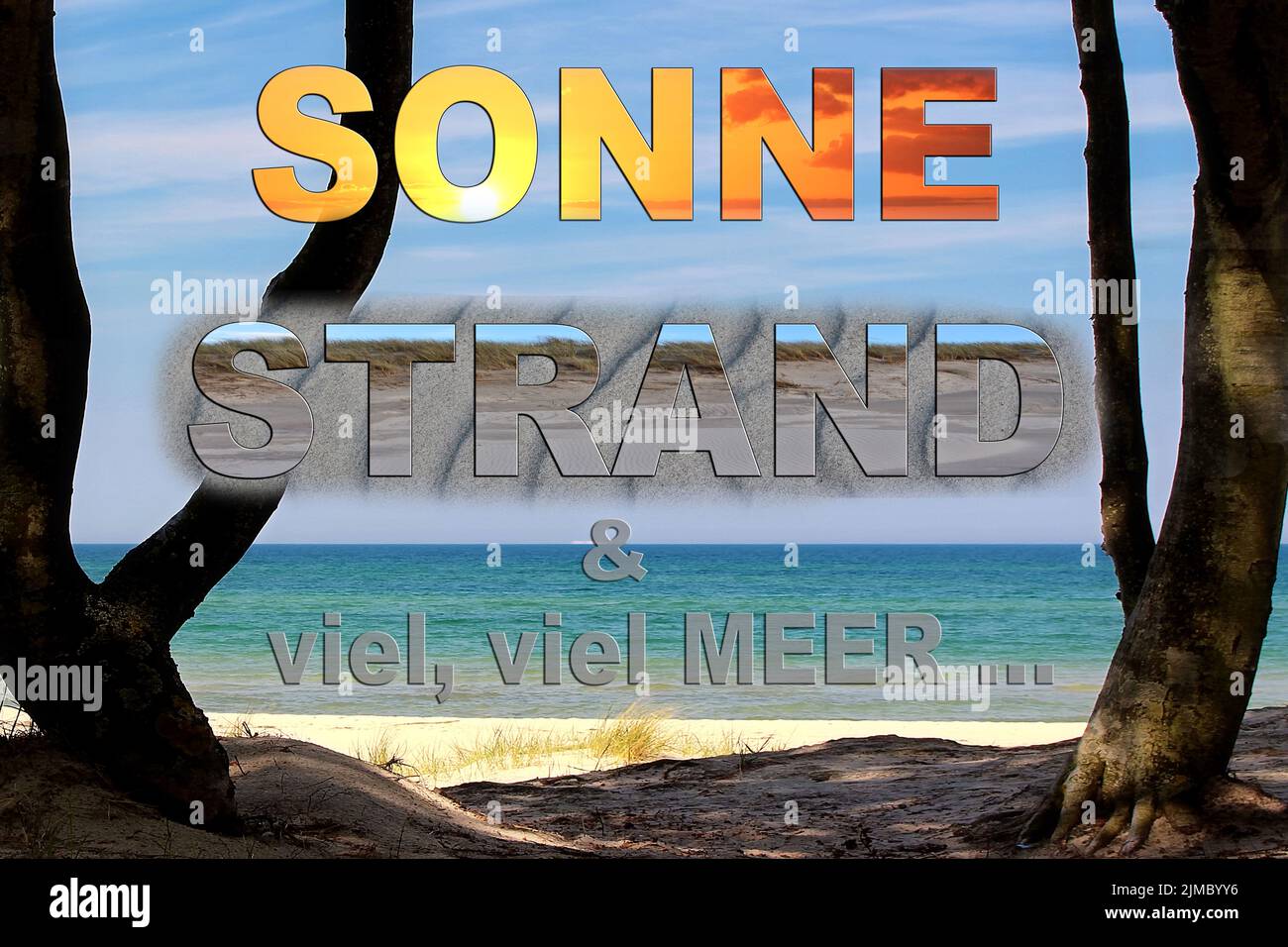 Sun, Beach & Lots, Lots Of Sea Stock Photo - Alamy