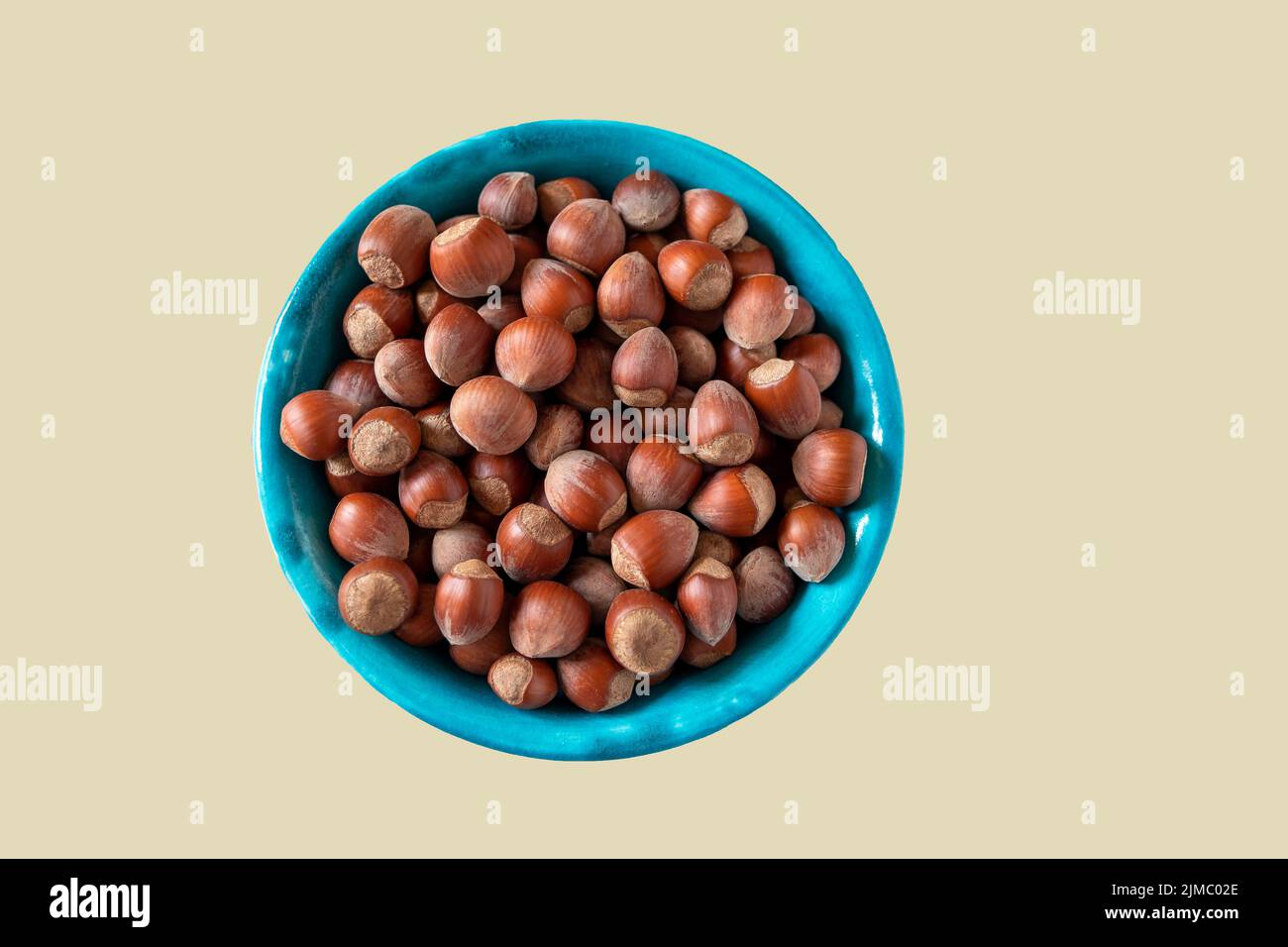 Hazelnut. Hazelnut isolated on white background. Top view. Nut in a ...