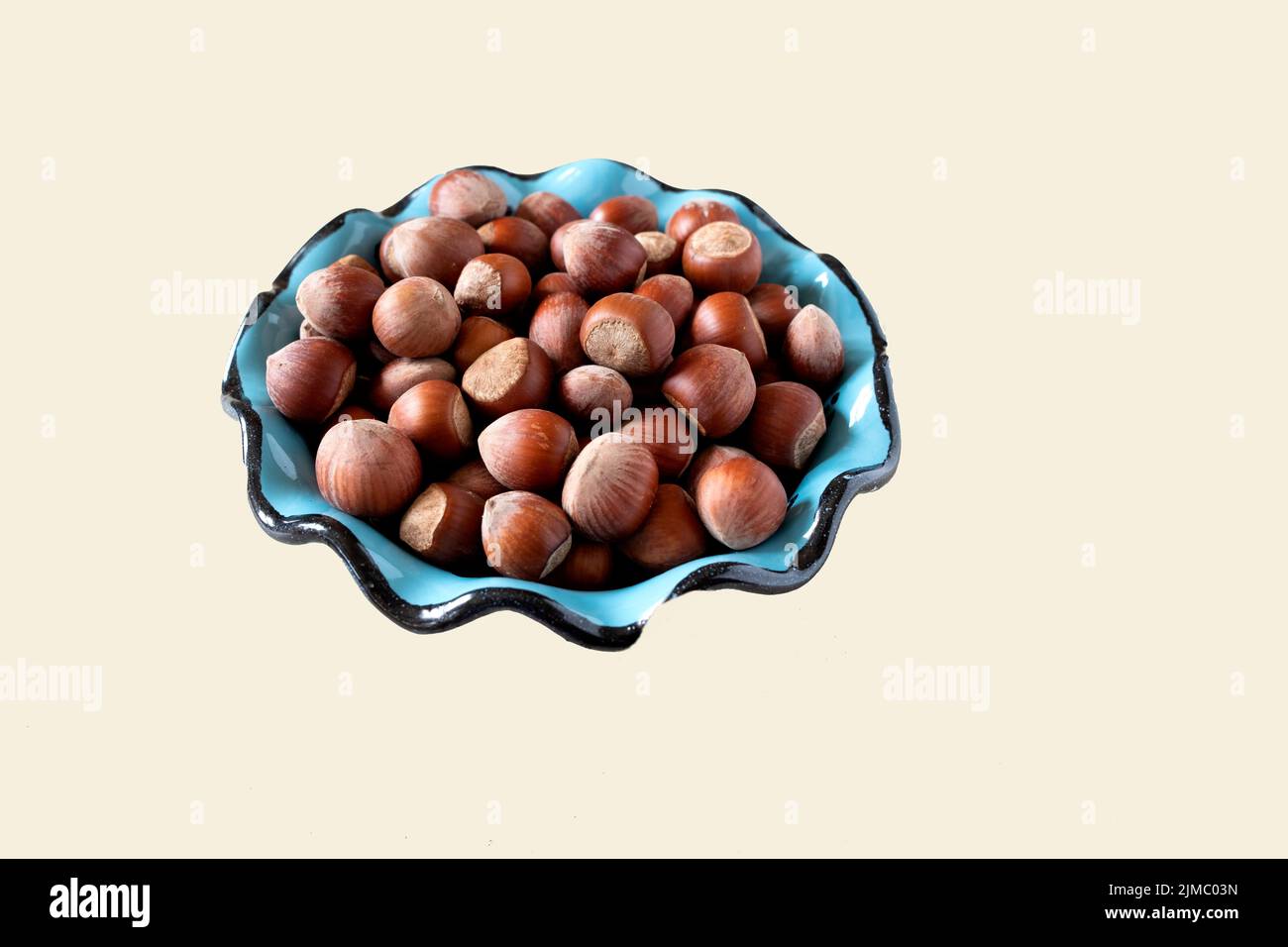 Hazelnut. Hazelnut isolated on white background. Top view. Nut in a ...