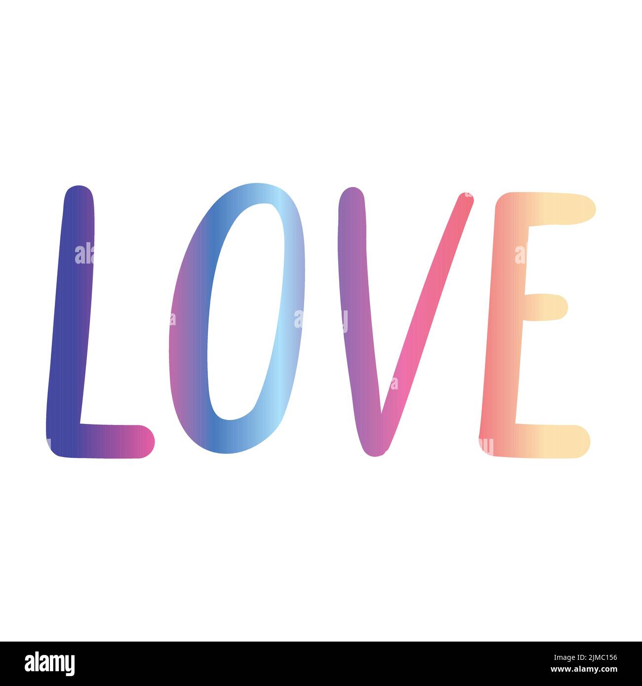 Colorful message "LOVE " for pride month celebration. Typography of ...