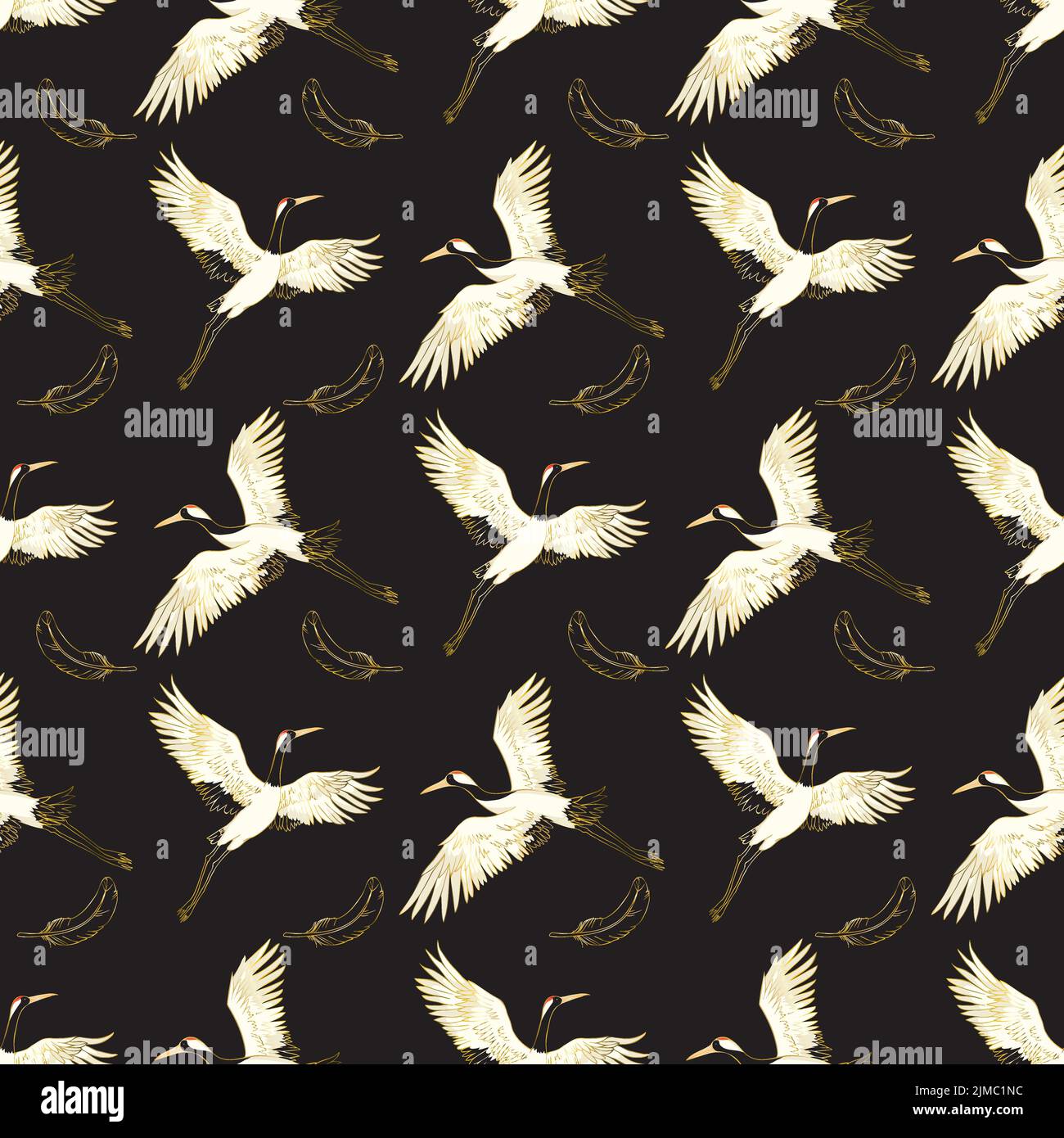 Crane motif Stock Vector Images - Alamy